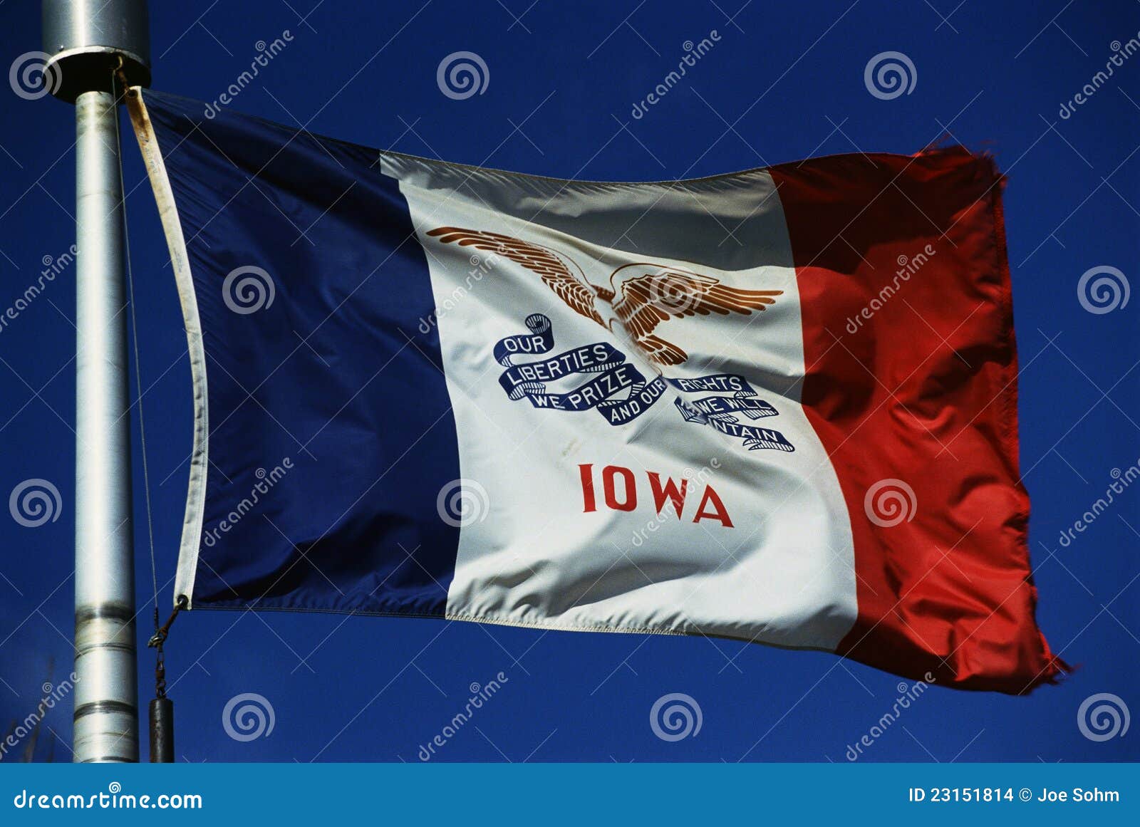 Iowa State Flag stock photo. Image of daylight, midwest - 23151814