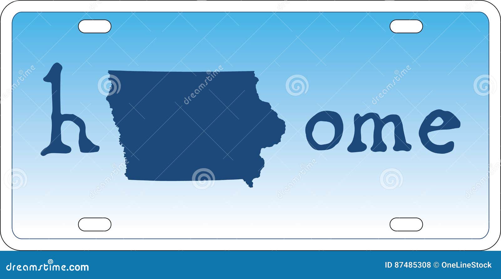 Iowa State License Plate Vector Stock Vector - Illustration of national ...