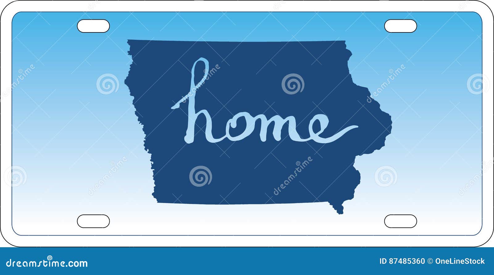 Iowa State License Plate Vector Stock Vector - Illustration of isolated ...