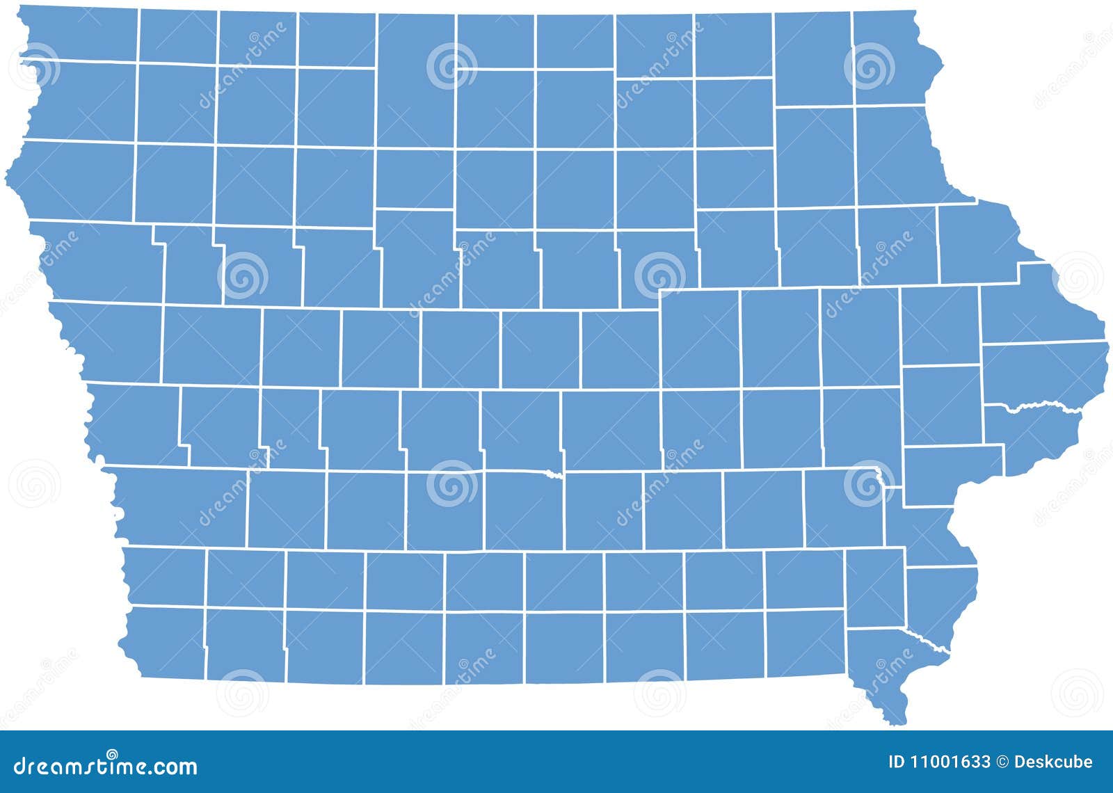 Iowa Map. State And District Map Of Iowa. Political Map Of Iowa With ...