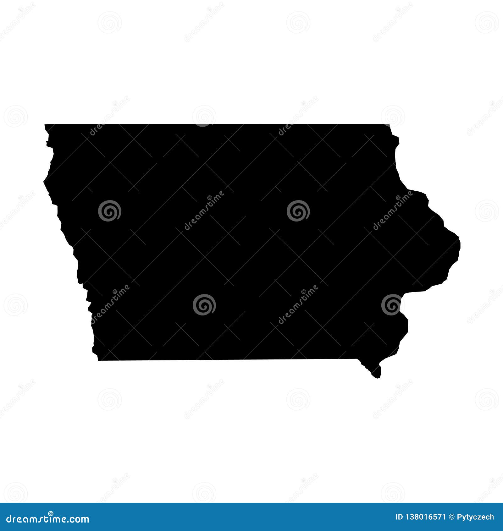 Vector Iowa Map Silhouette Royalty-Free Stock Image | CartoonDealer.com ...