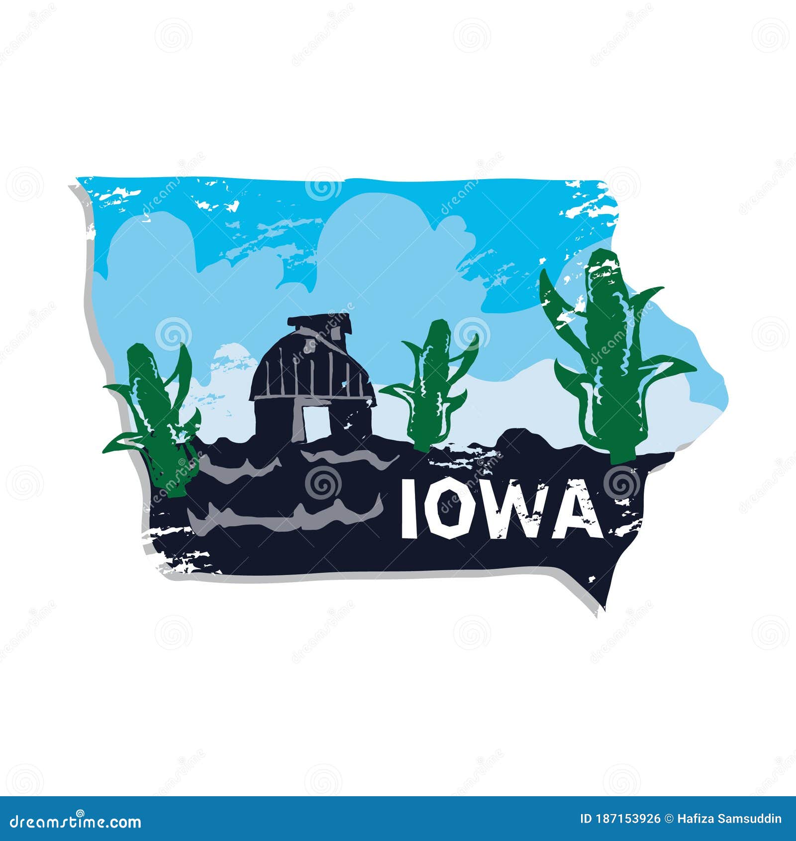 Iowa State. Vector Illustration Decorative Design Stock Vector ...
