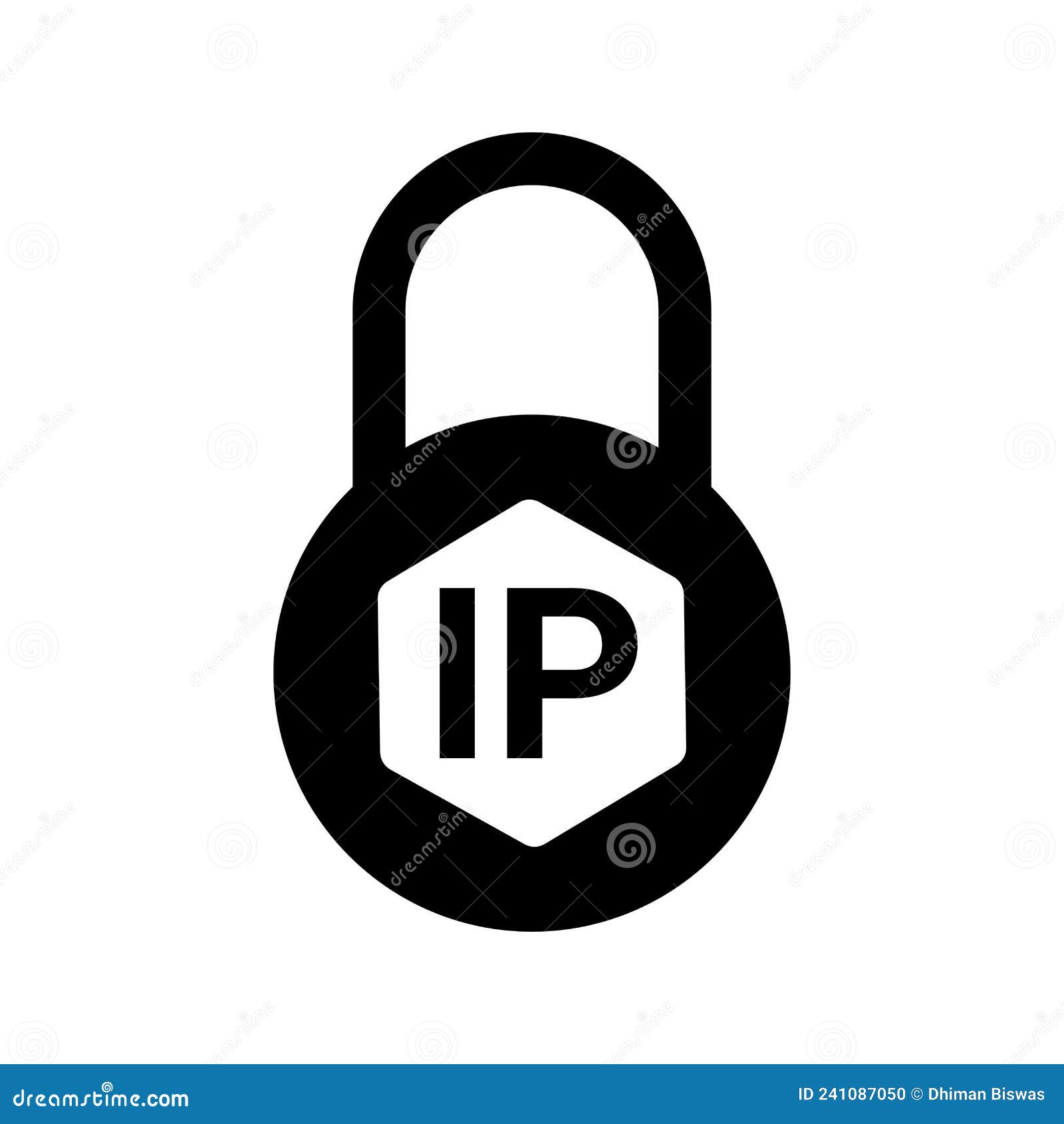 Ip, Block, Blocking, Lock Icon. Black Vector Graphics Stock ...