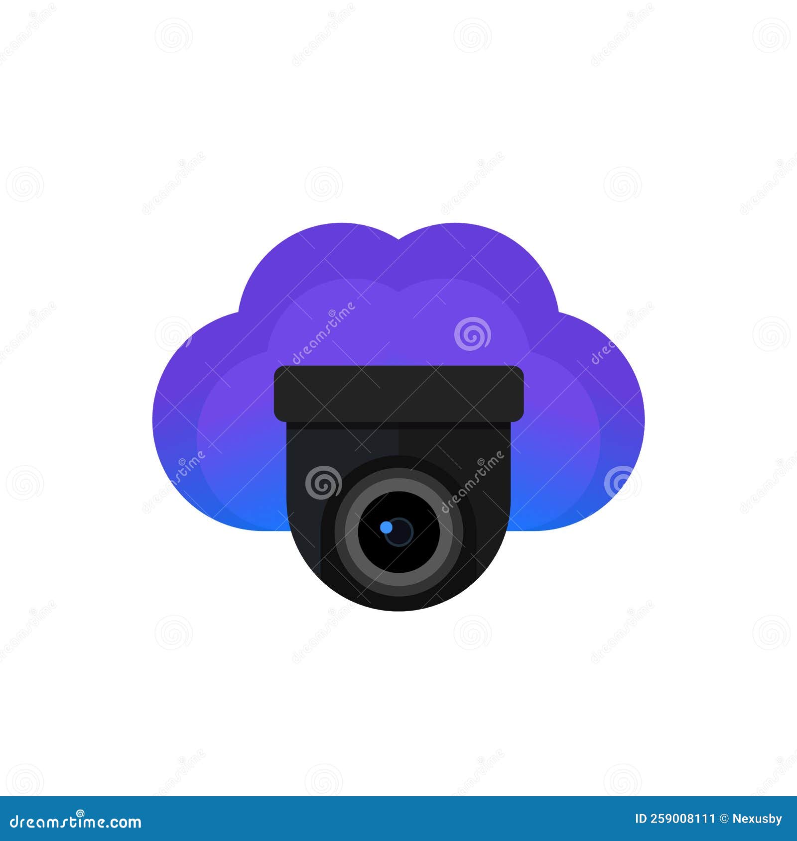 Ip Camera and a Cloud Vector Icon Stock Vector - Illustration of saas ...