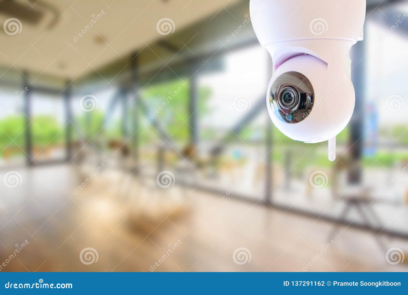 IP Camera in the Coffee Shop Stock Photo - Image of control, alarm ...