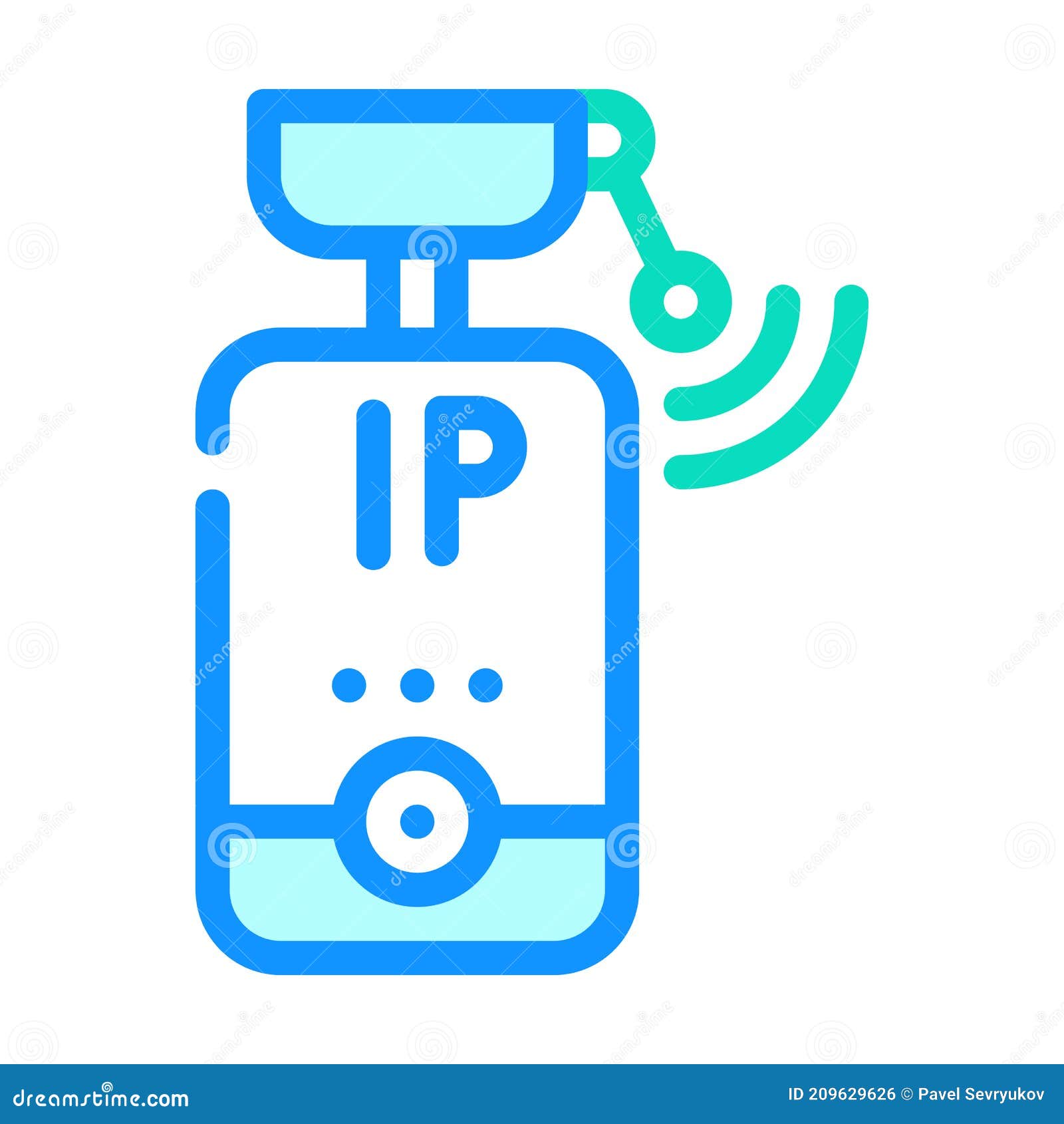 Ip Camera Color Icon Vector Illustration Flat Stock Vector ...