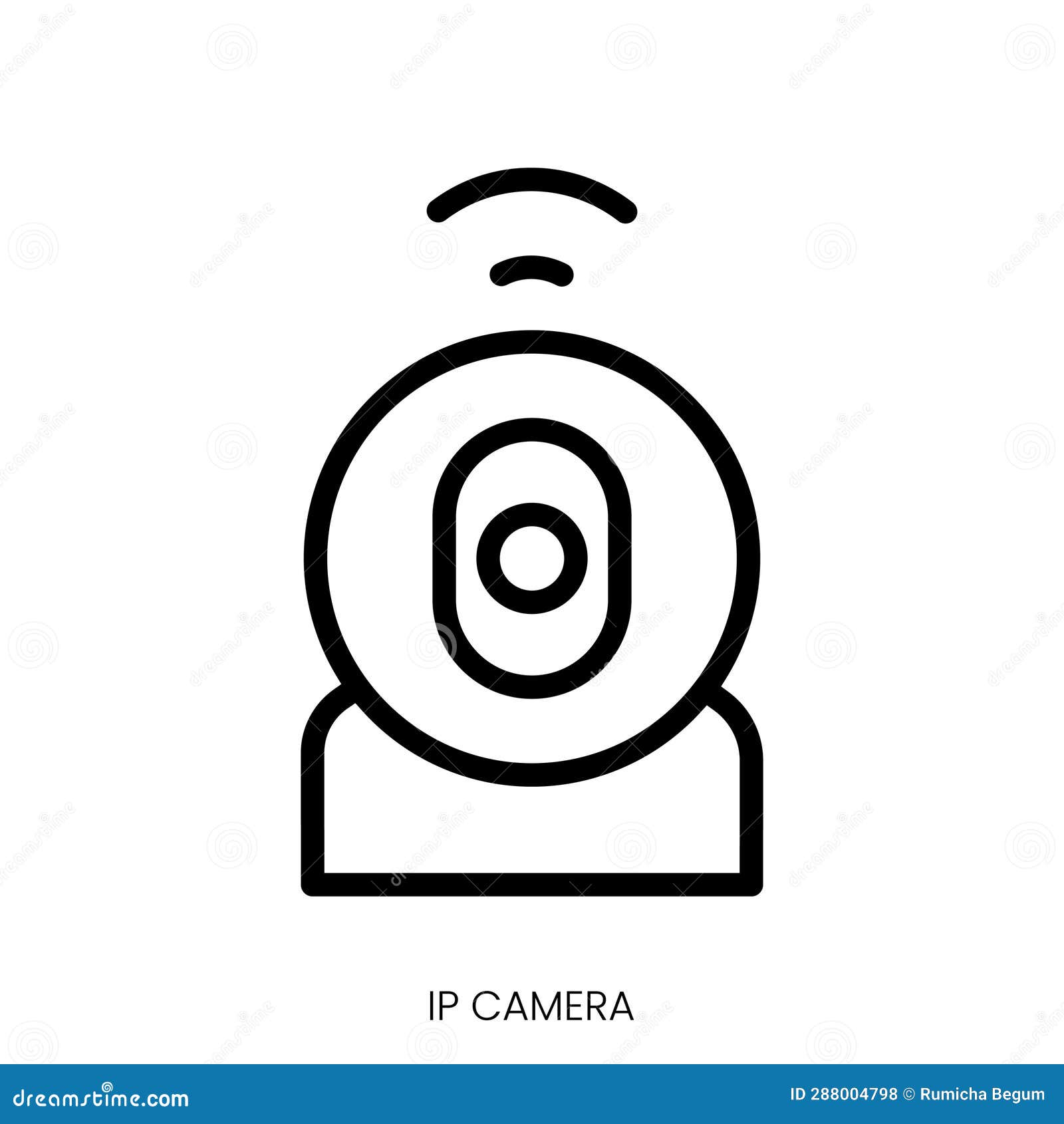Ip Camera Icon. Line Art Style Design Isolated on White Background ...