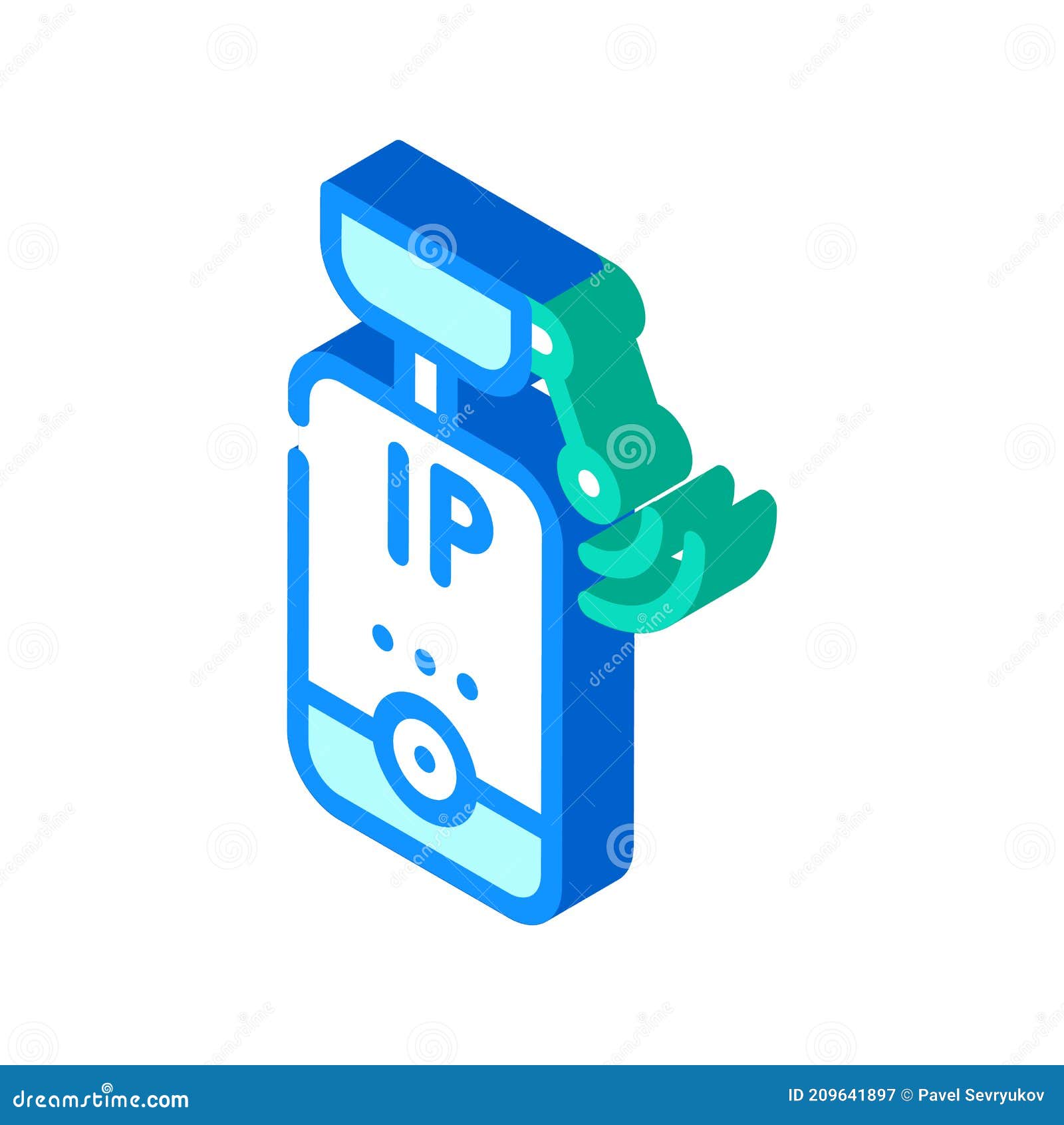Ip Camera Isometric Icon Vector Illustration Color Stock Vector ...