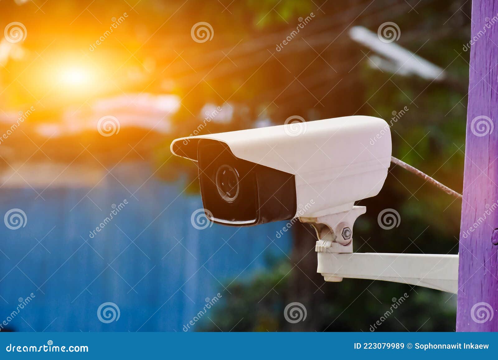 IP CCTV Camera at home stock image. Image of alarm, apartment - 223079989