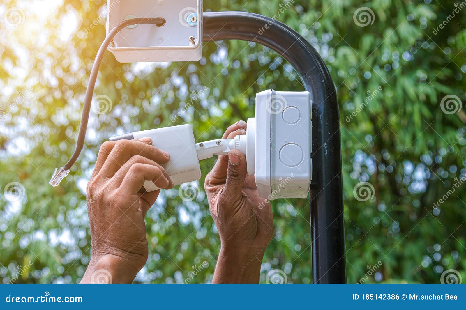 IP CCTV Camera Install by Have Water Proof Cover To Protect Camera with ...