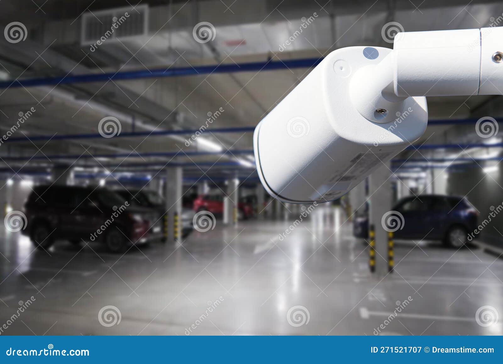 IP CCTV Camera Security Protection System Installing Parking Building ...