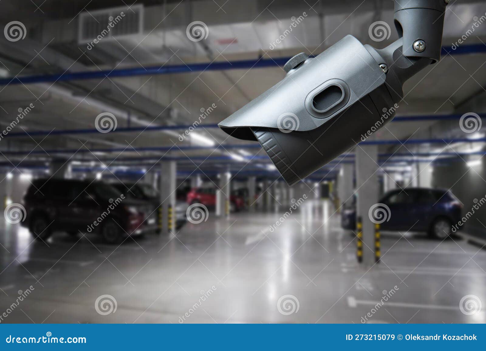 IP CCTV Camera Security Protection System Installing Parking Building ...