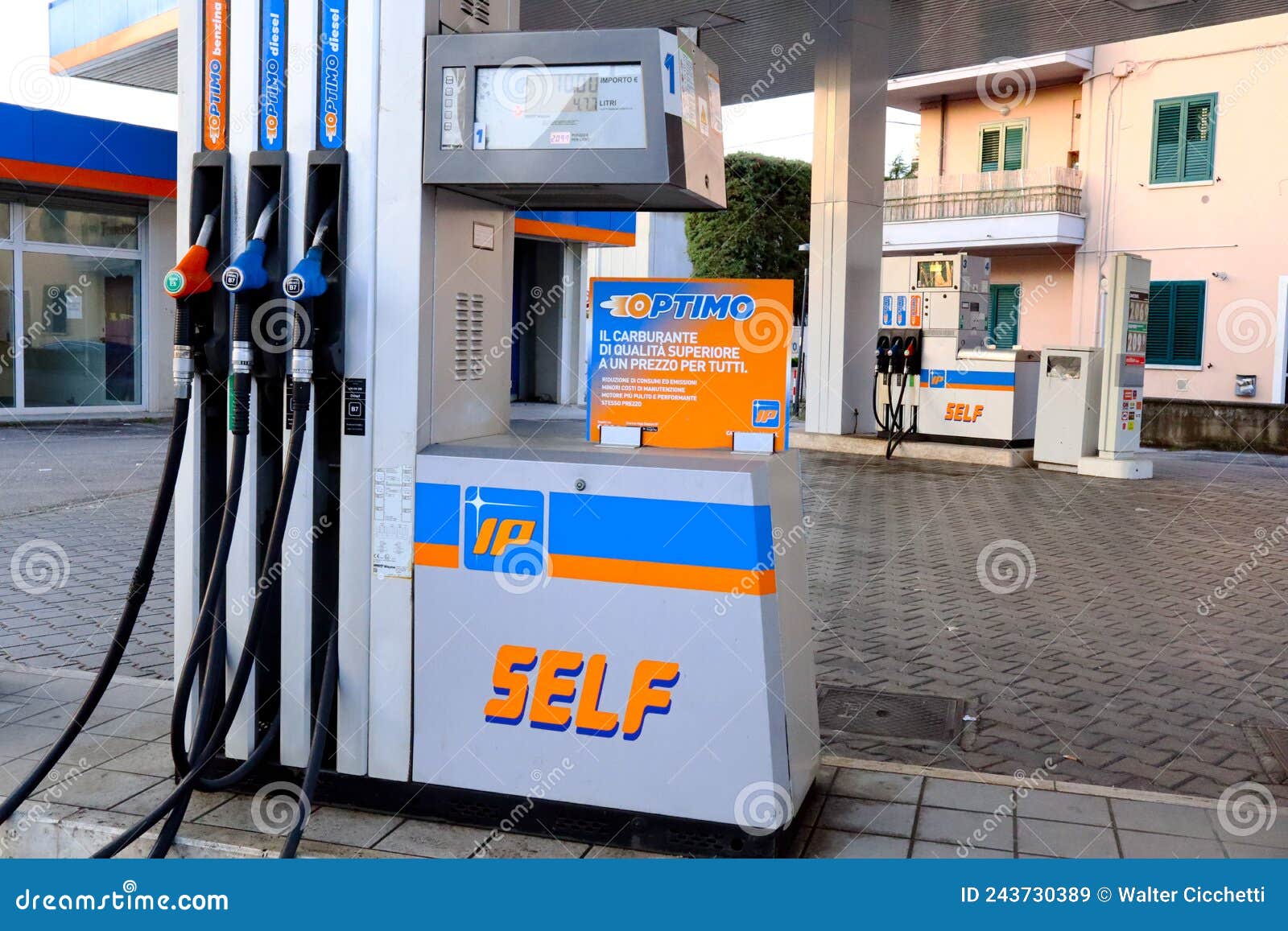 IP Gas Station. IP is an Italian Brand of Gruppo Api Editorial Stock ...