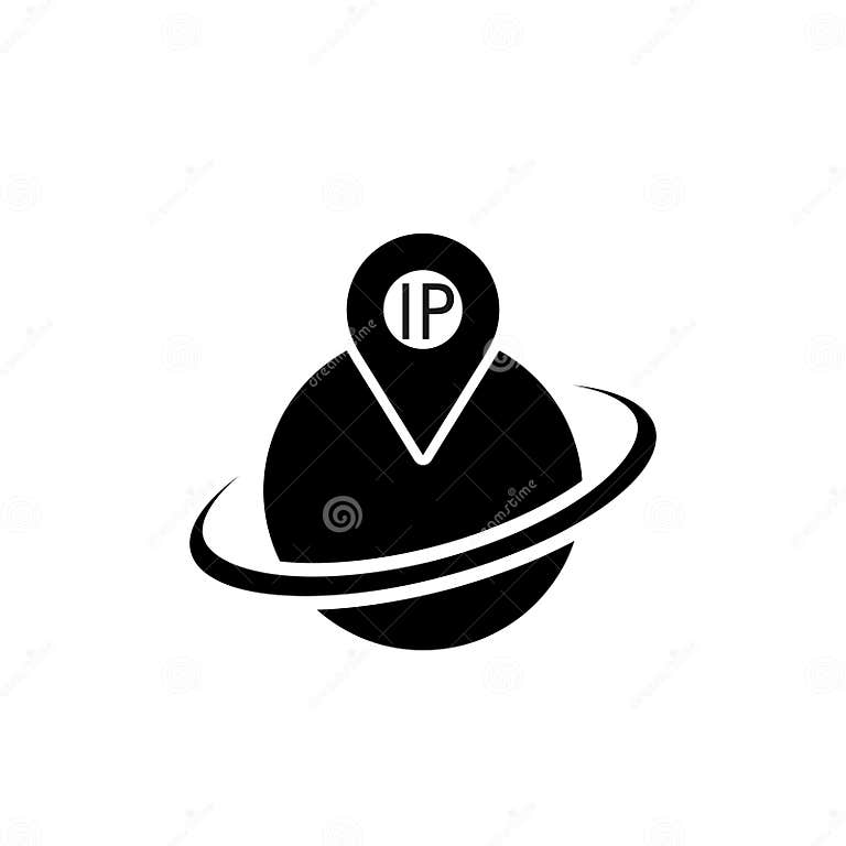 IP Icon Isolated on White Background Stock Vector - Illustration of ...