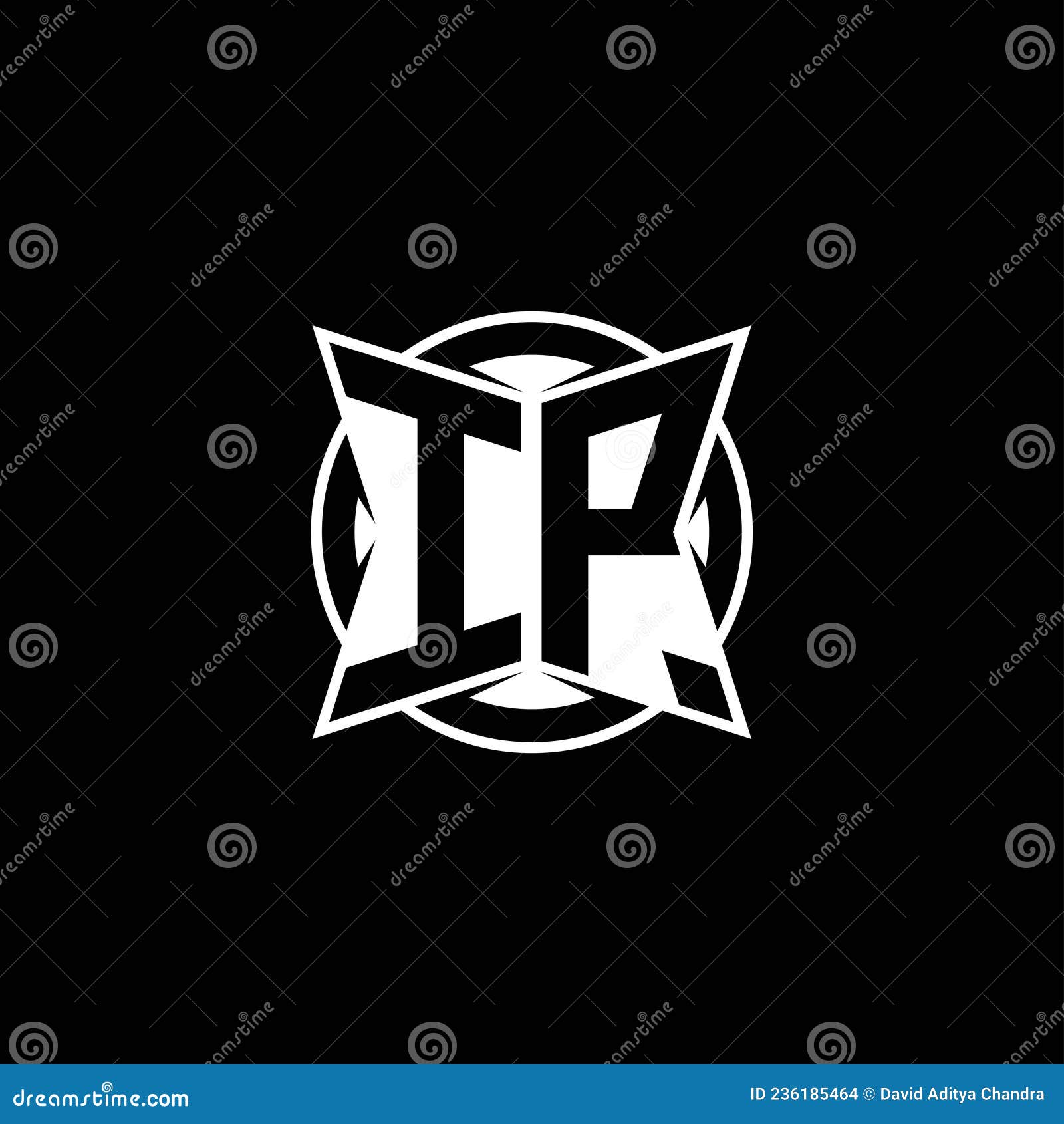 IP Logo Monogram Design Template Stock Vector - Illustration of brand ...