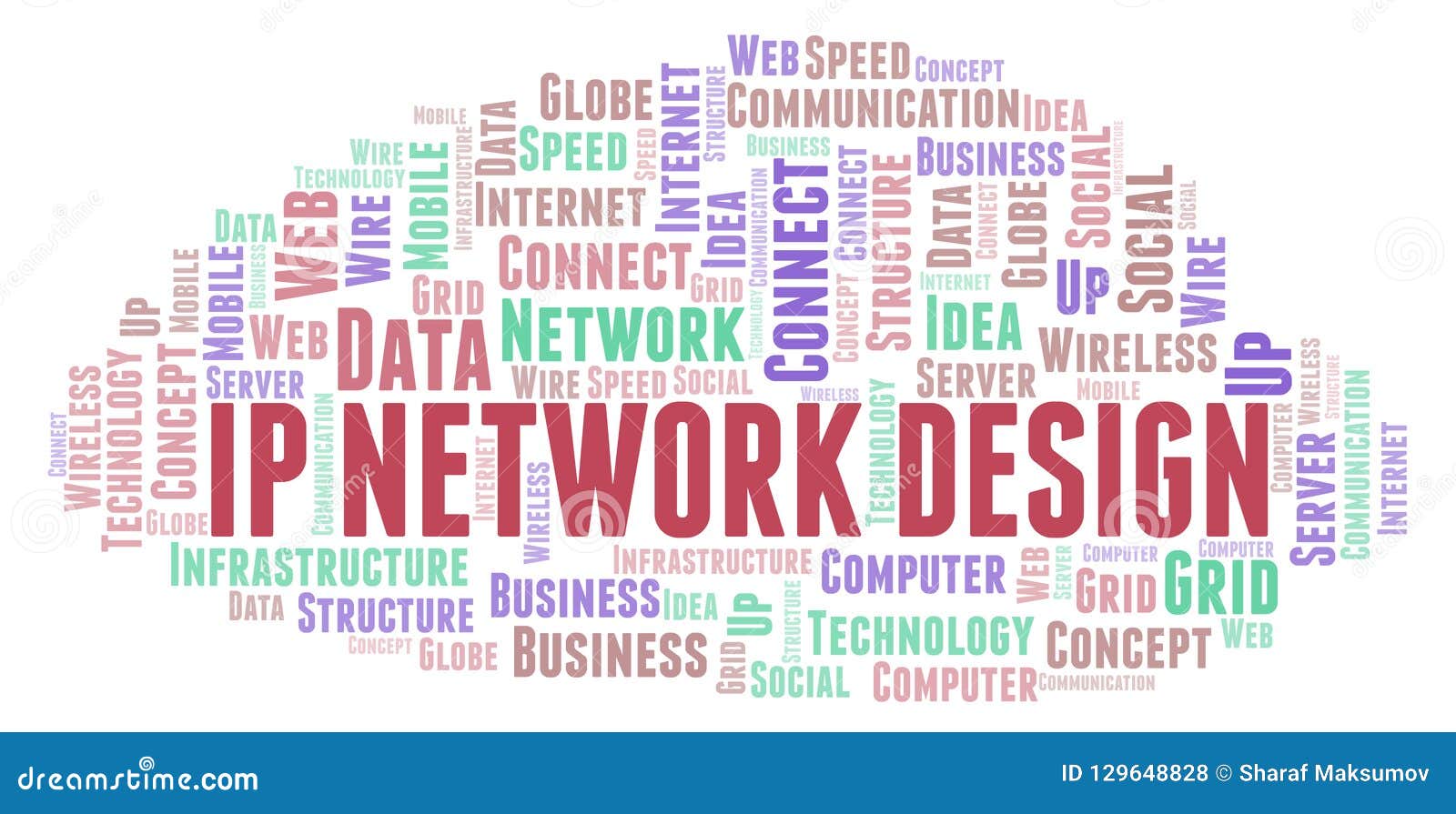Ip Network Design Word Cloud. Stock Illustration - Illustration of word ...