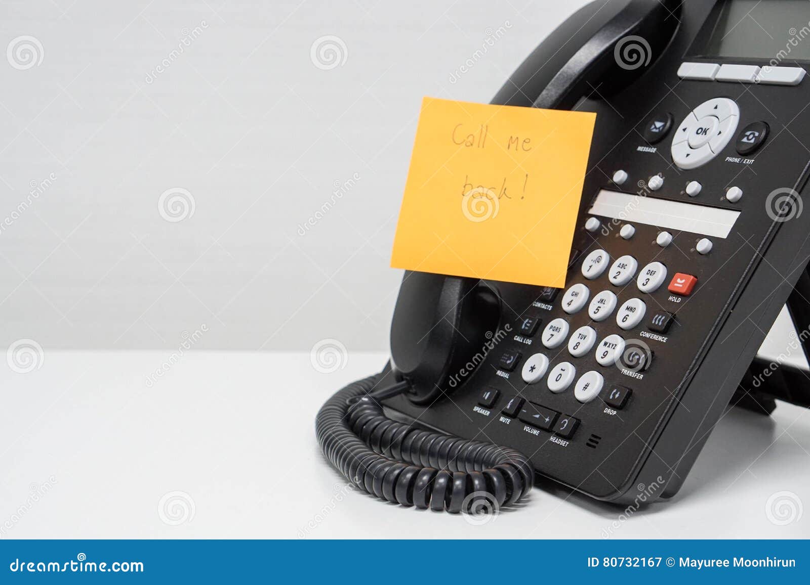 Ip Phone Headset Calling Back Message Sticky Note Stock Photos - Free ...