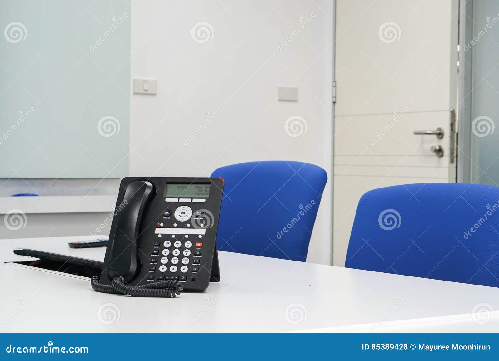 IP Phone in Modern Boardroom for Meeting Stock Photo - Image of ...