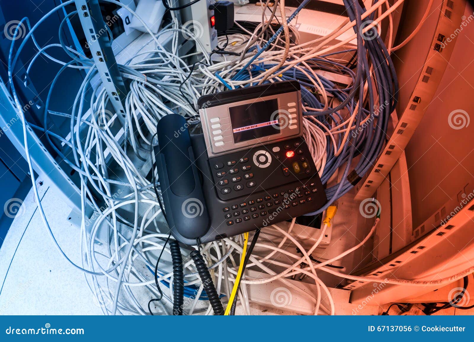 IP phone in network room stock photo. Image of discussion - 67137056