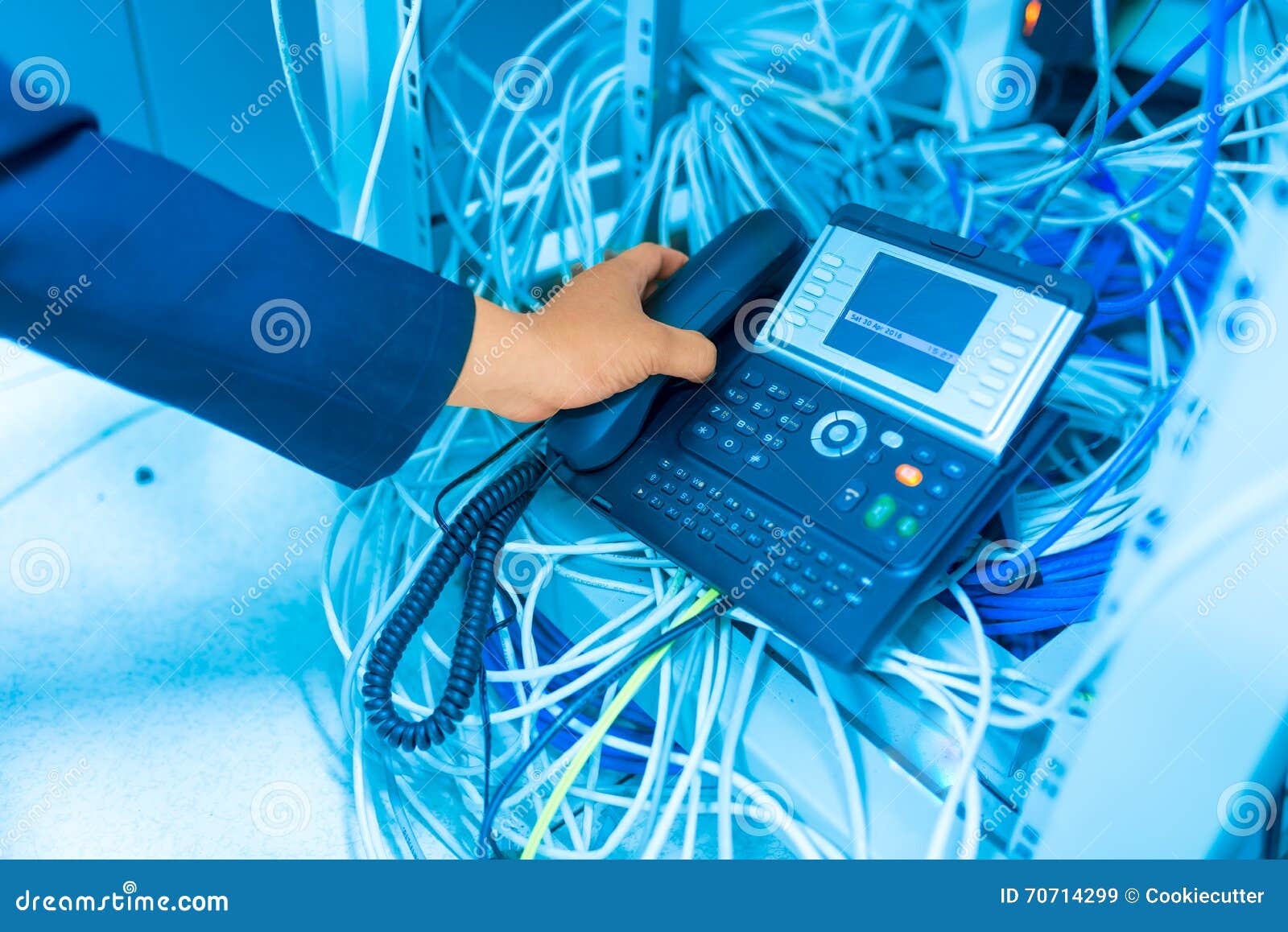 IP phone in network room stock image. Image of digital - 70714299