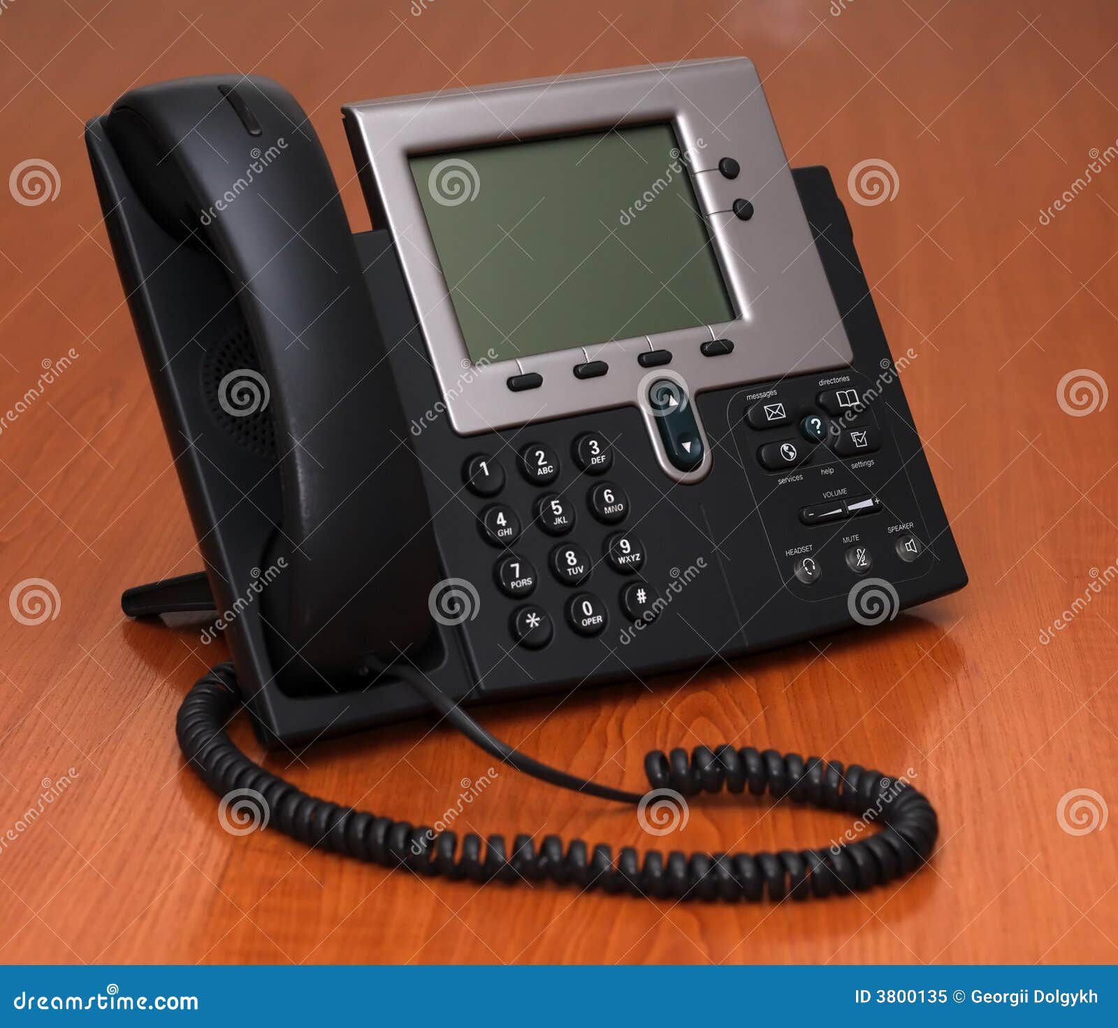 IP Phone on a table stock image. Image of communications - 3800135
