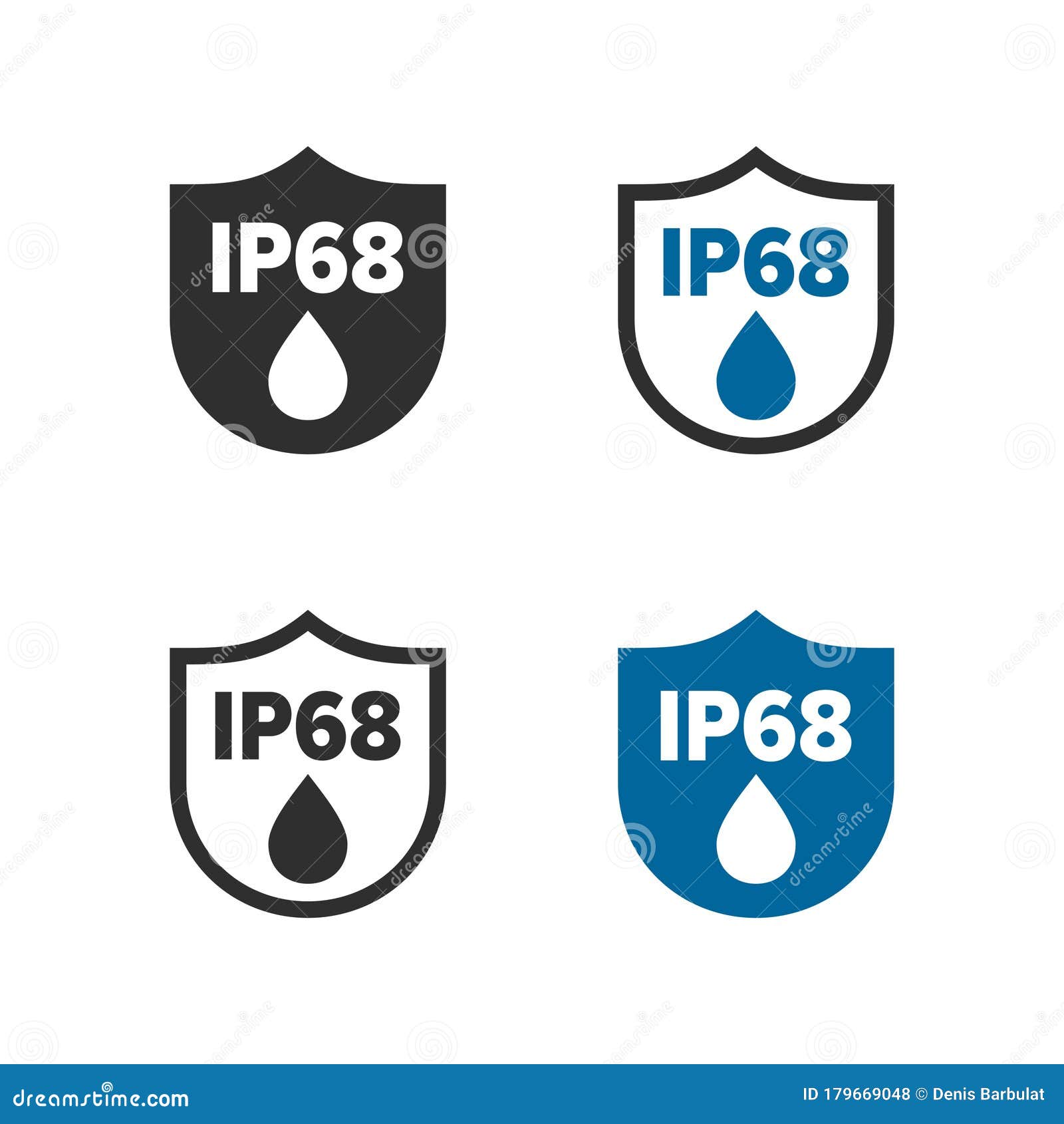 IP68 Protection Standard Icon Stock Vector - Illustration of standard ...