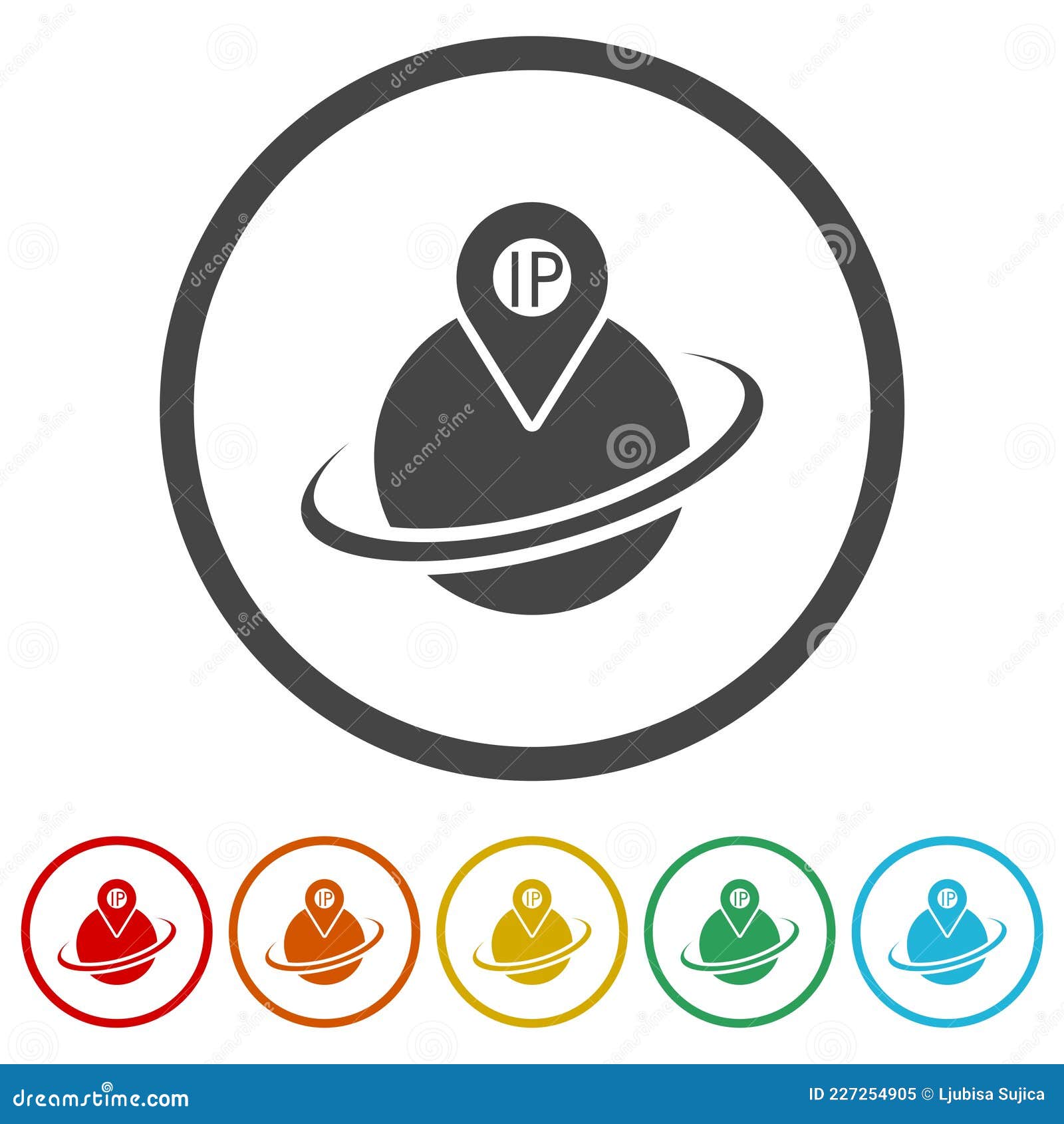 Ip Ring Icon Isolated on White Background Stock Vector - Illustration ...