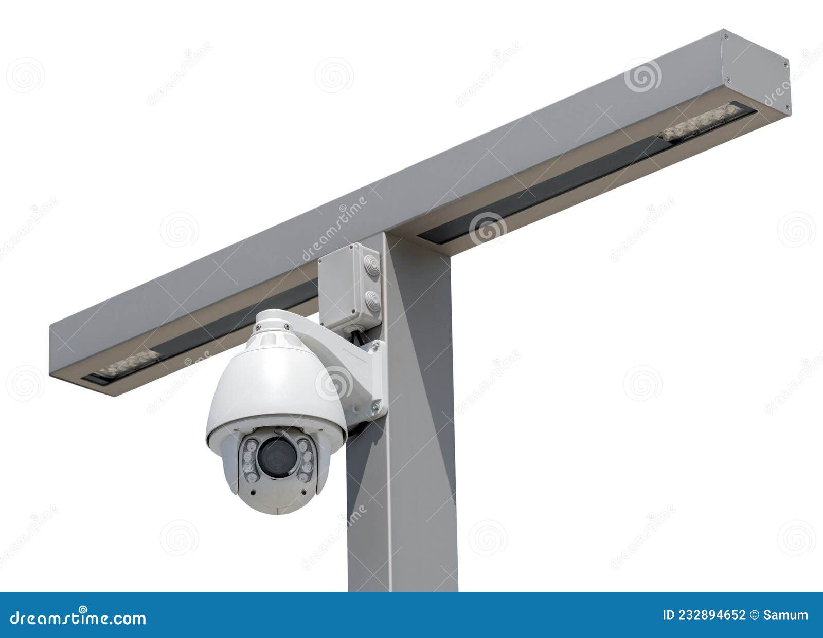 IP Security Camera and Led Street Lantern Stock Photo - Image of ...