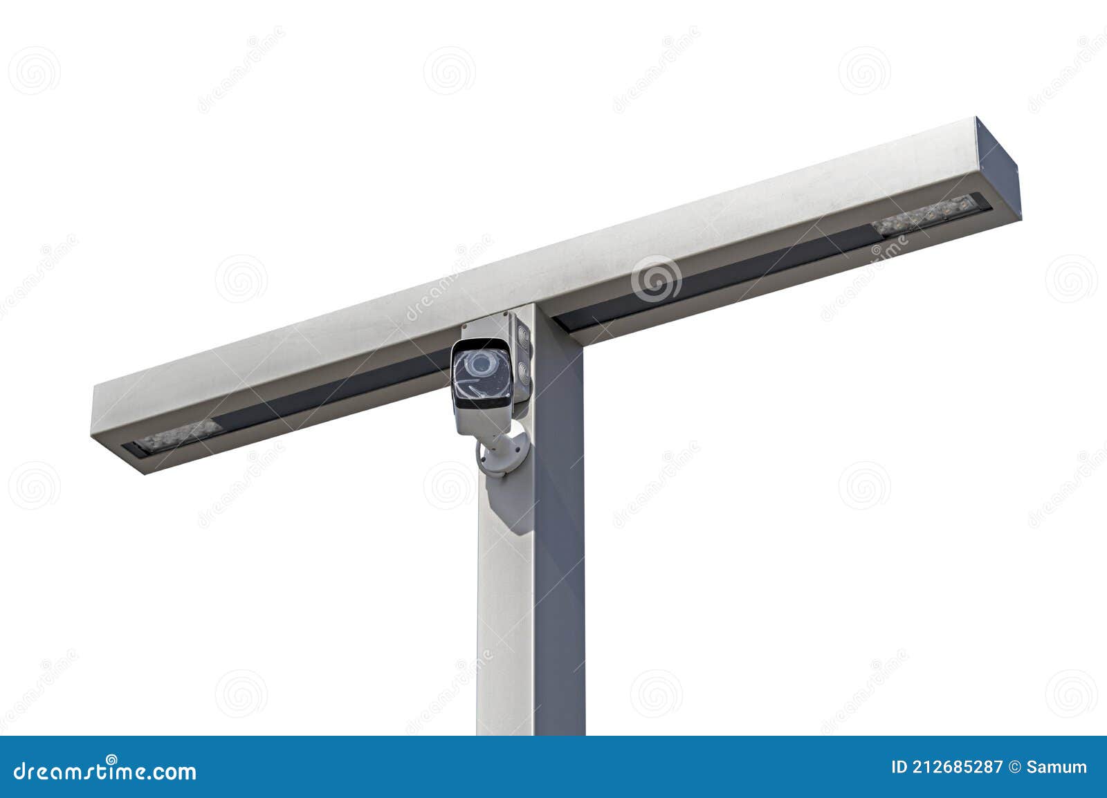 IP Security Camera and Led Street Lantern Stock Image - Image of lamp ...