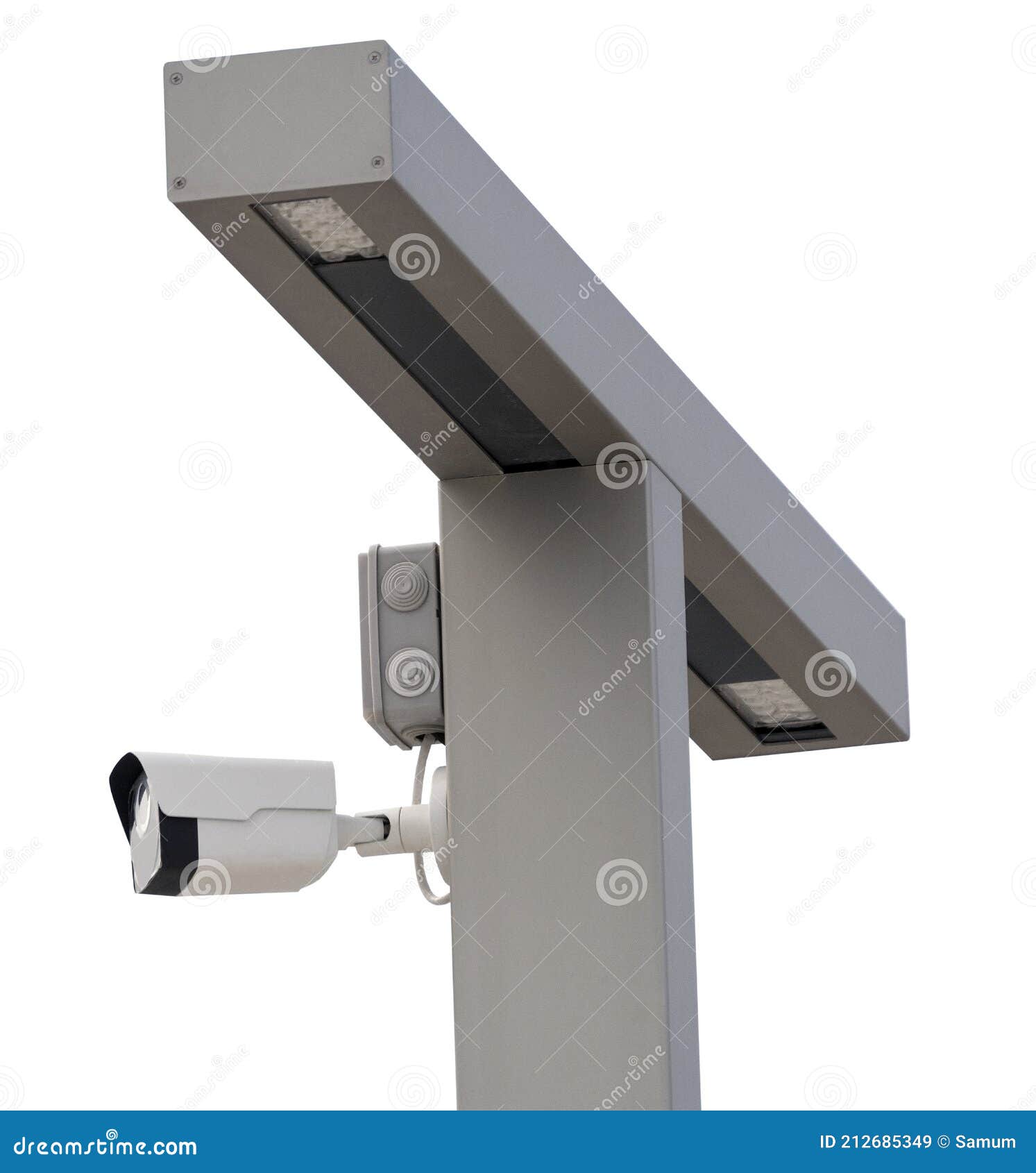 IP Security Camera and Led Street Lantern Stock Image - Image of lamp ...