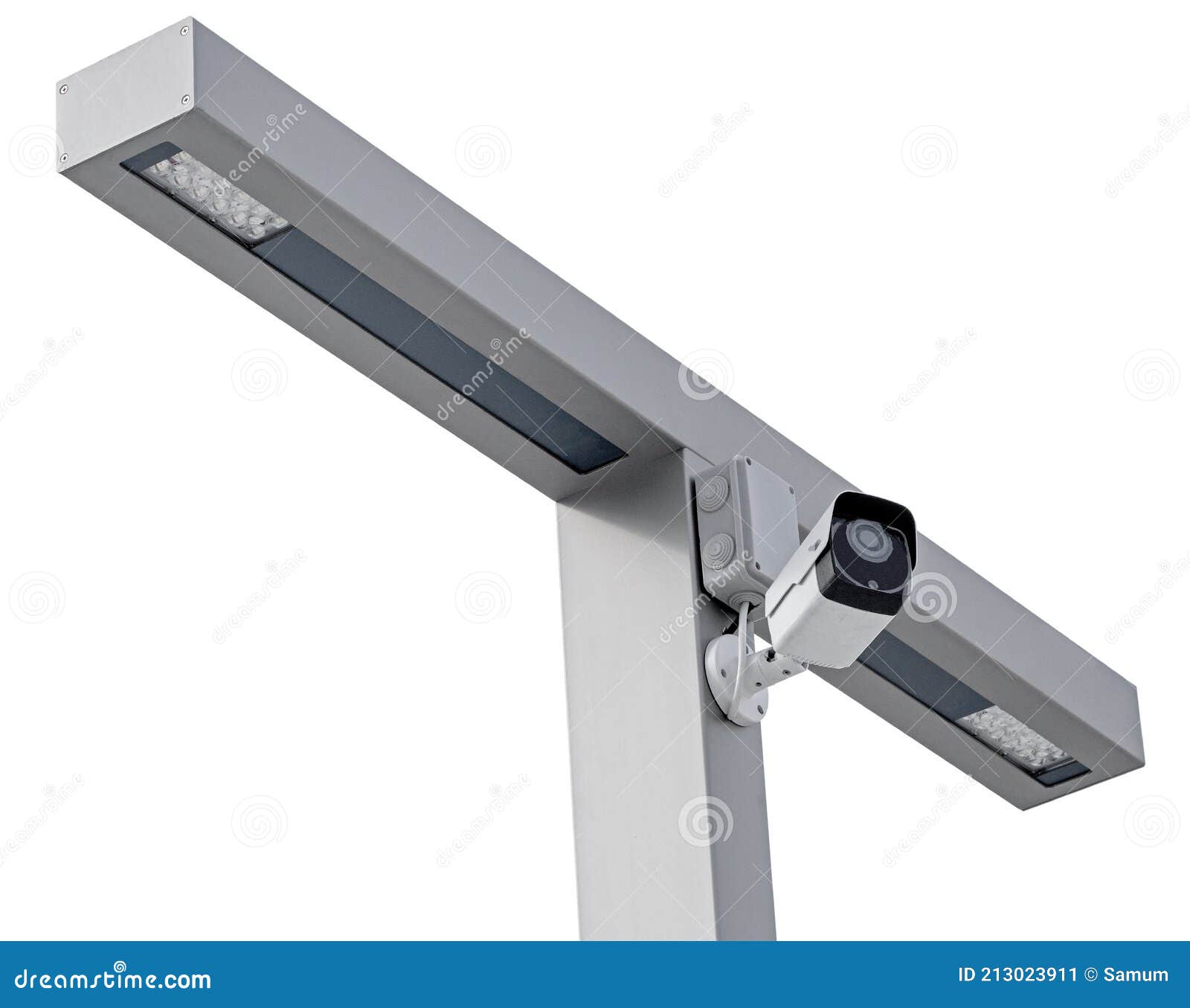 IP Security Camera and Led Street Lantern Stock Image - Image of ...
