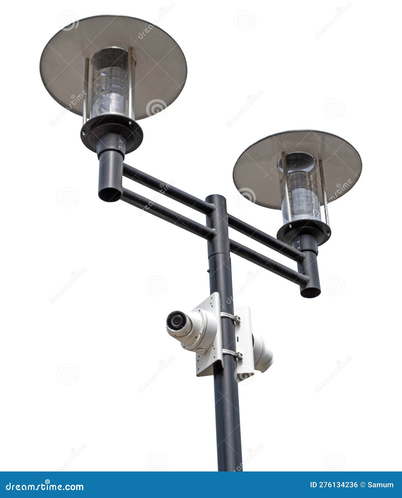 IP Security Camera and Led Street Lantern Stock Photo - Image of street ...