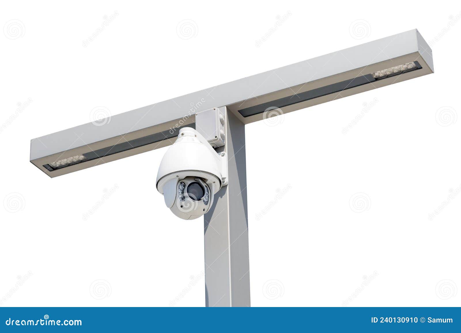 IP Security Camera and Led Street Lantern Stock Photo - Image of ...