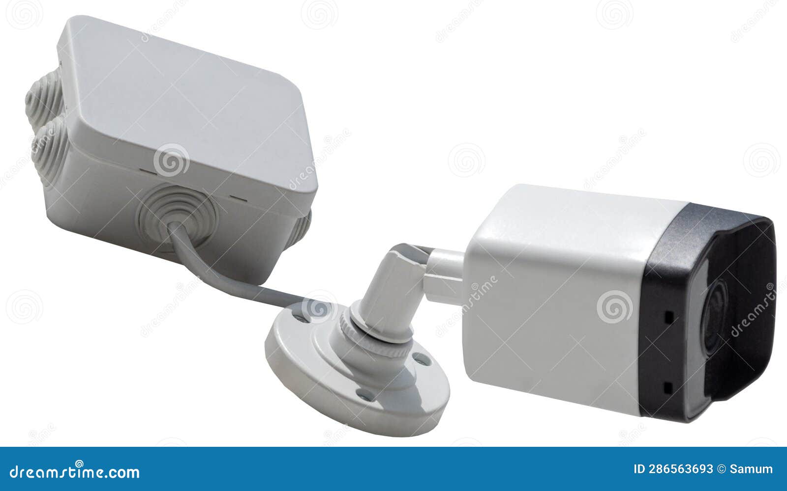 IP Security Camera on White Stock Image - Image of private, wireless ...