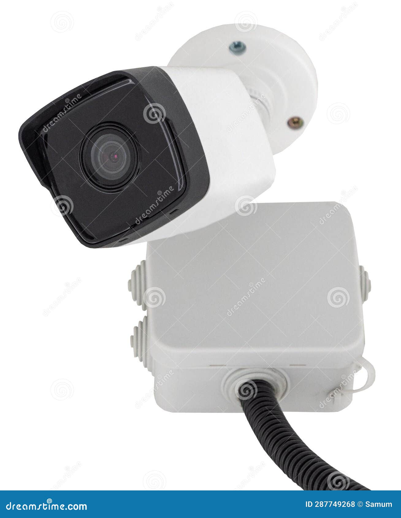 IP Security Camera on White Stock Photo - Image of lens, system: 287749268