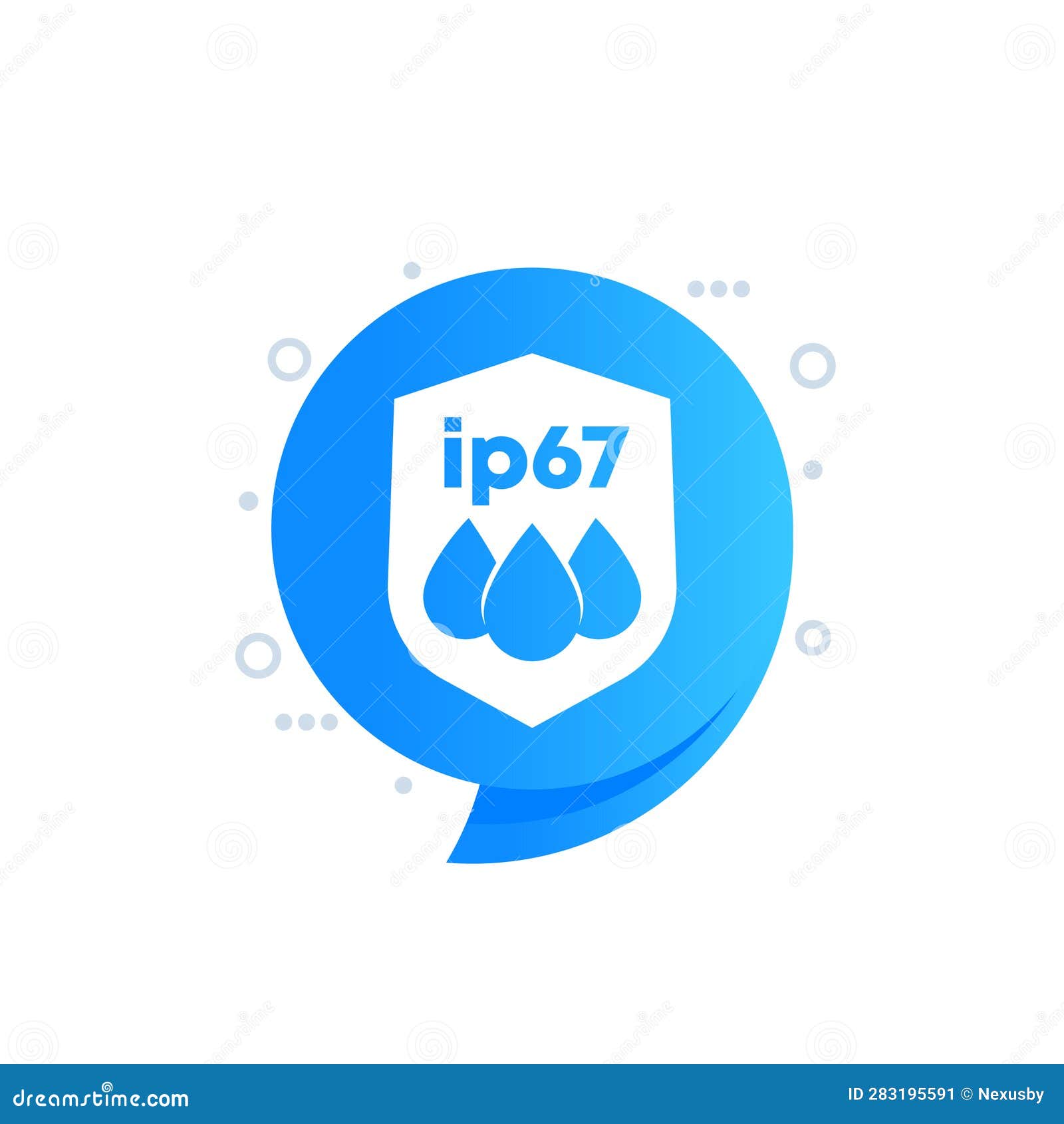 Ip67 Standard, Waterproof Icon with a Shield Stock Vector ...