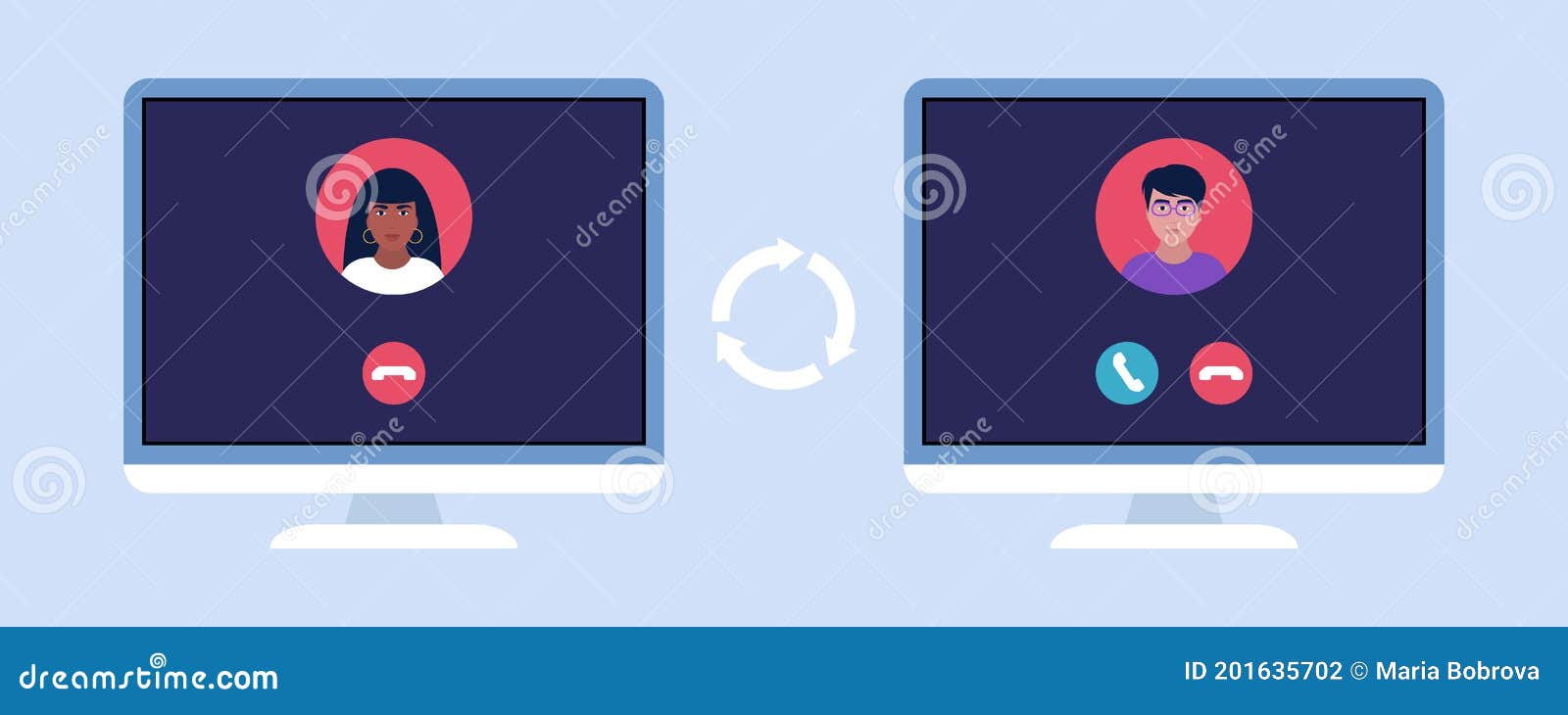 IP telephony stock vector. Illustration of online, phone - 201635702