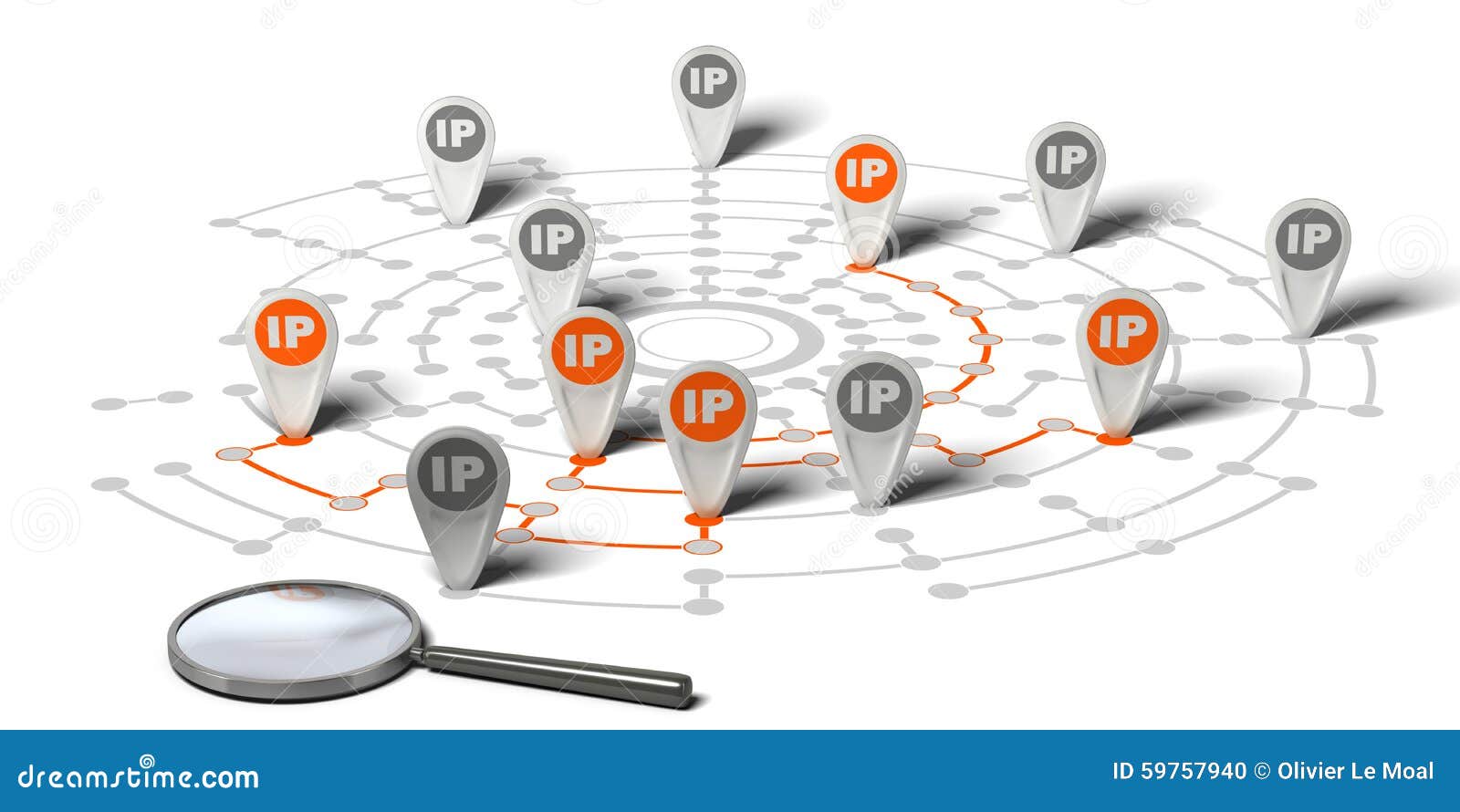 IP Tracking stock illustration. Illustration of trace - 59757940