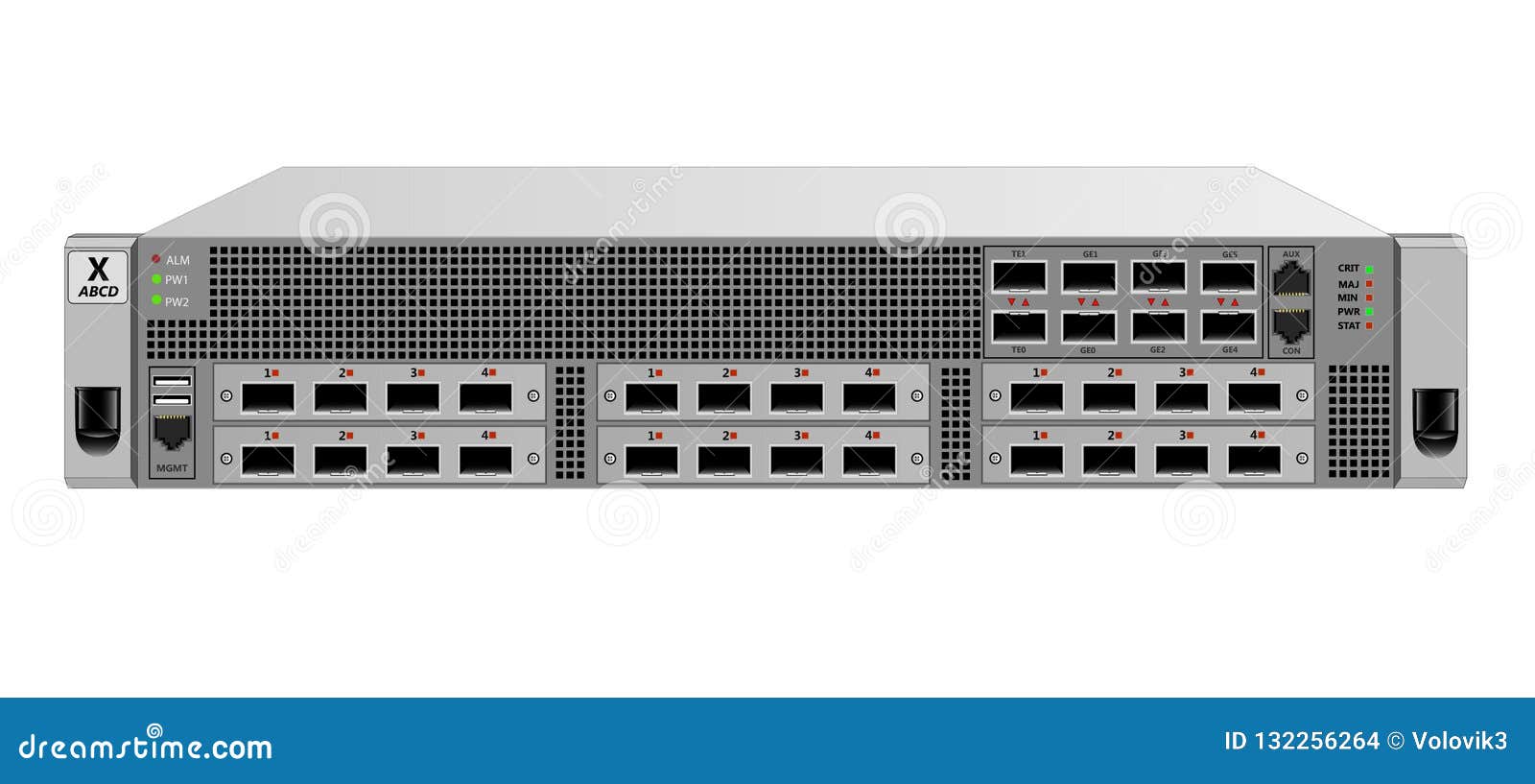 IP Traffic Router For Installation In A 19 Inch Rack, 2 Units. Black ...