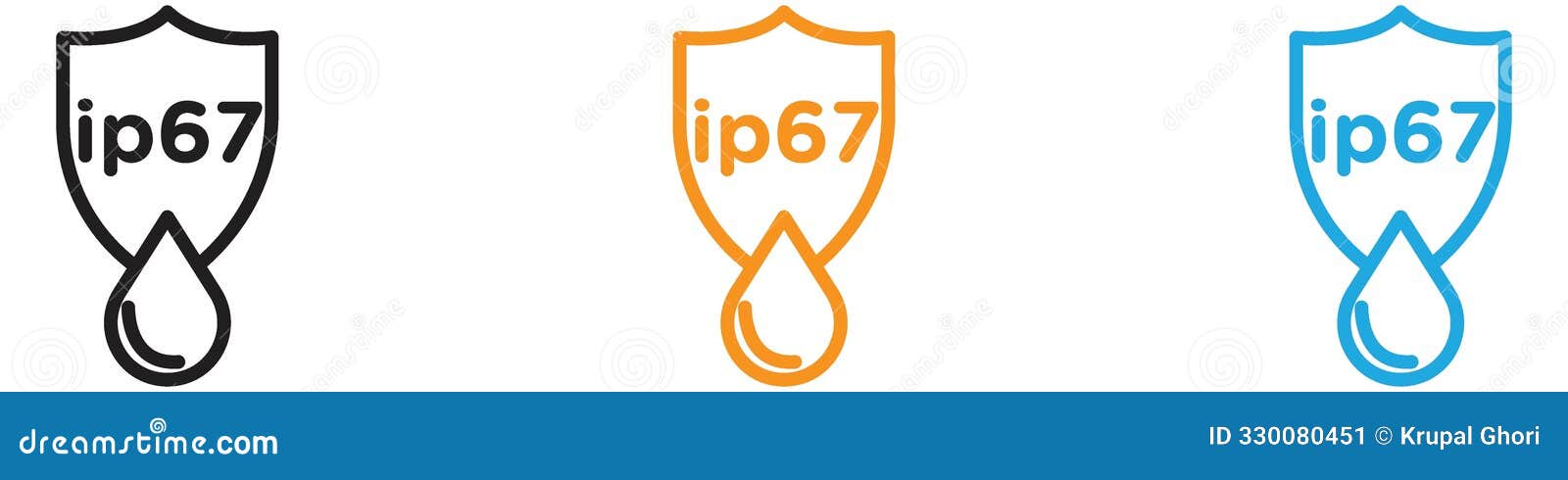 IP67 Waterproof Vector Logo Set Collection For Web App Ui ...