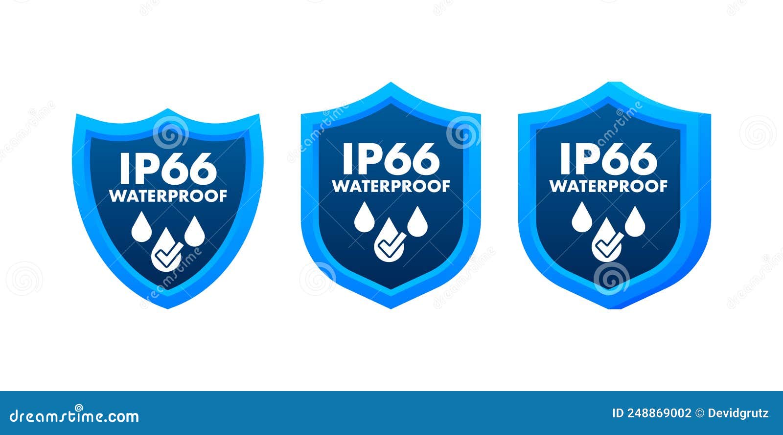 IP66 Waterproof, Water Resistance Level Information Sign Stock Vector ...