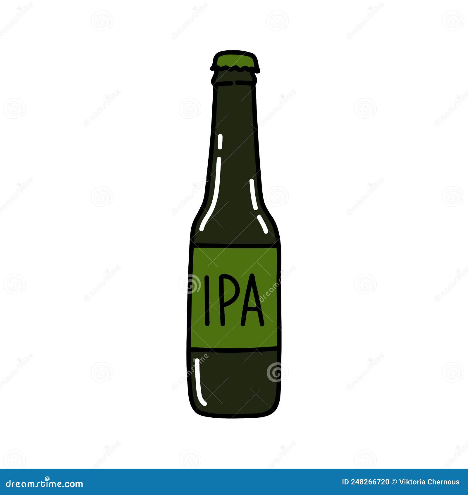 Ipa Beer Doodle Icon, Vector Color Line Illustration Stock Vector ...