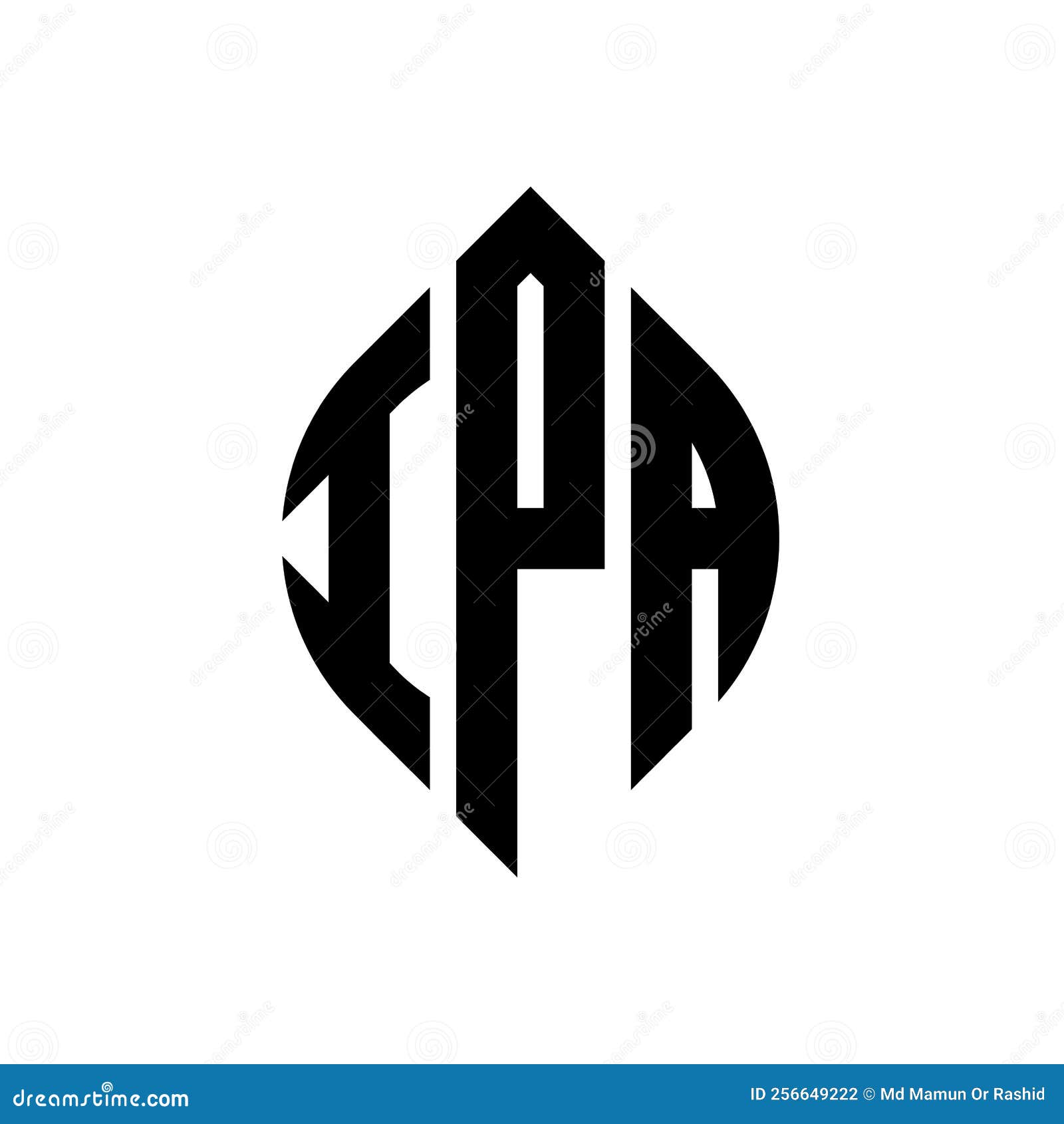 IPA Circle Letter Logo Design With Circle And Ellipse Shape. IPA ...