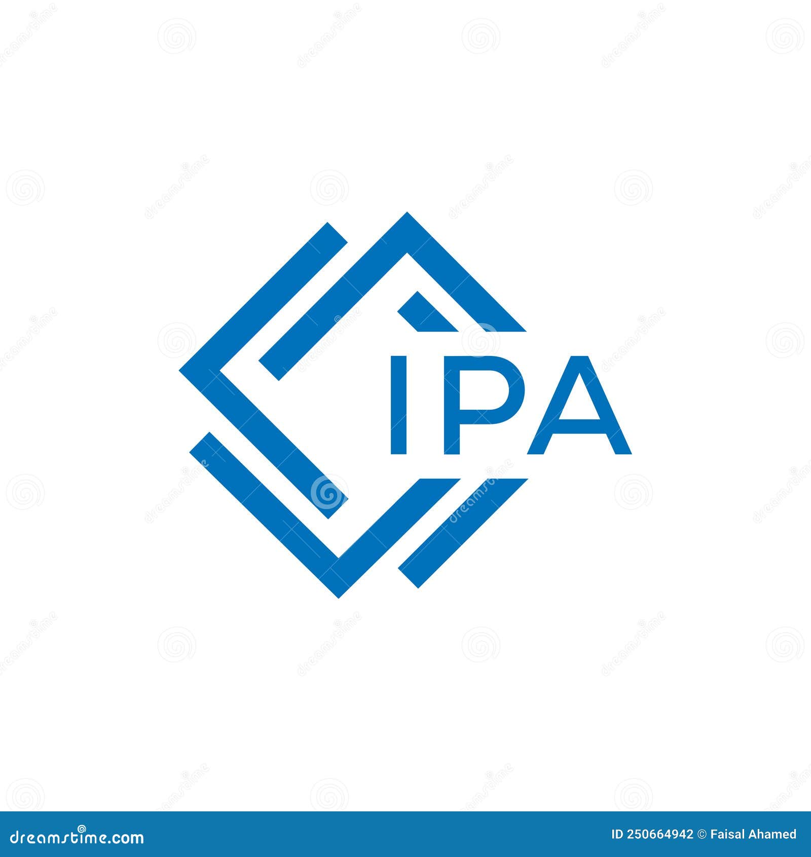 IPA Letter Logo Design on White Background. IPA Creative Circle Letter ...