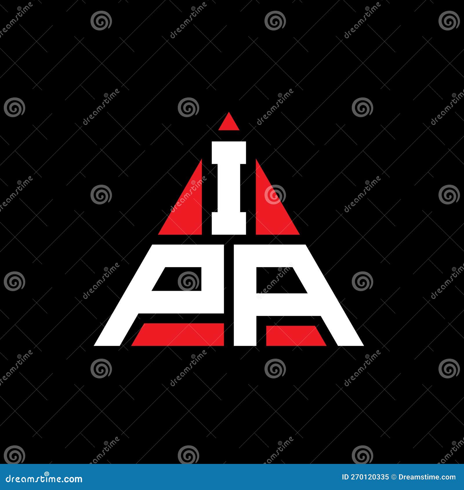 IPA Triangle Letter Logo Design with Triangle Shape. IPA Triangle Logo ...