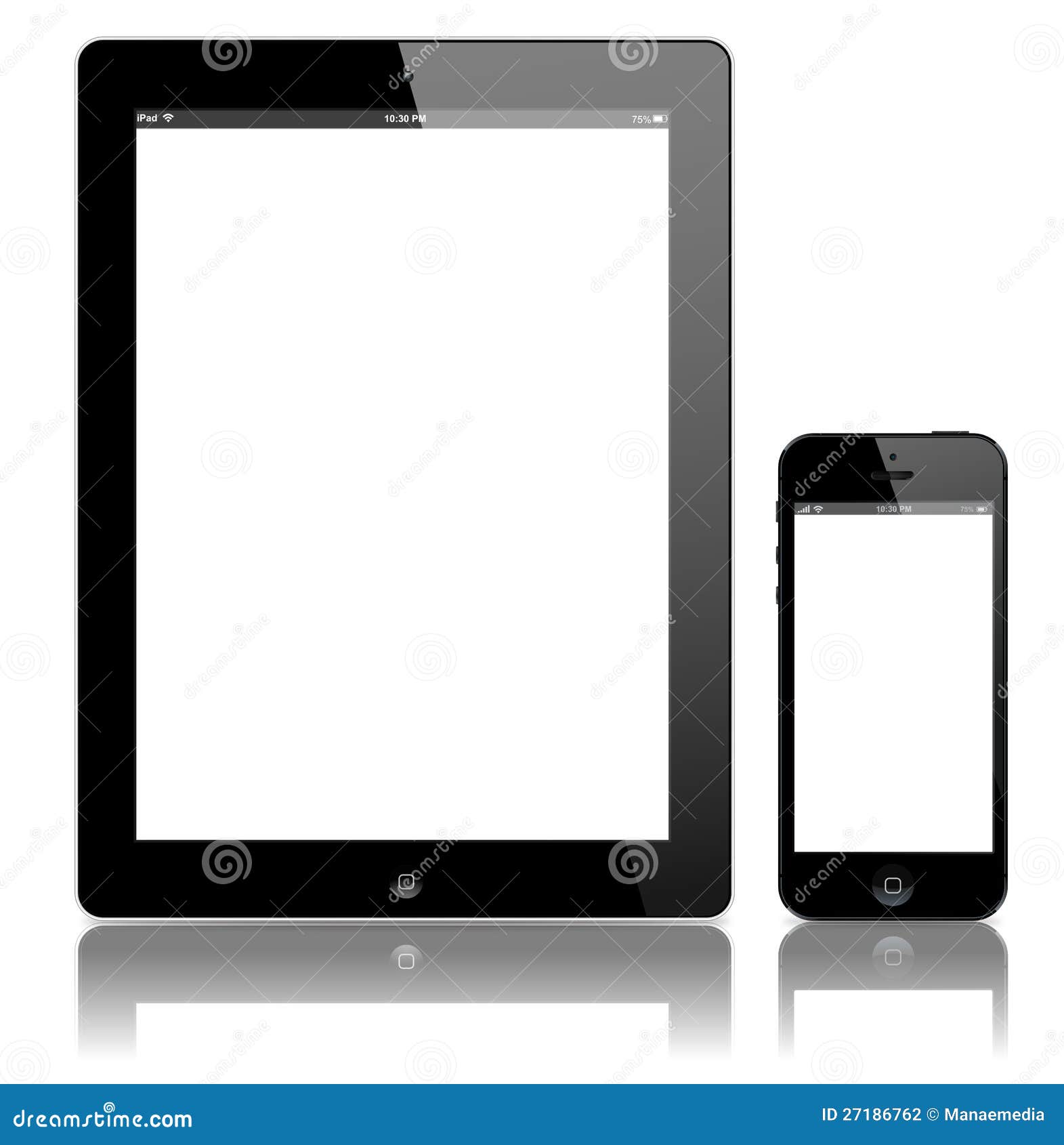 IPad 3 and IPhone 5 Black Vector Editorial Photography - Illustration ...