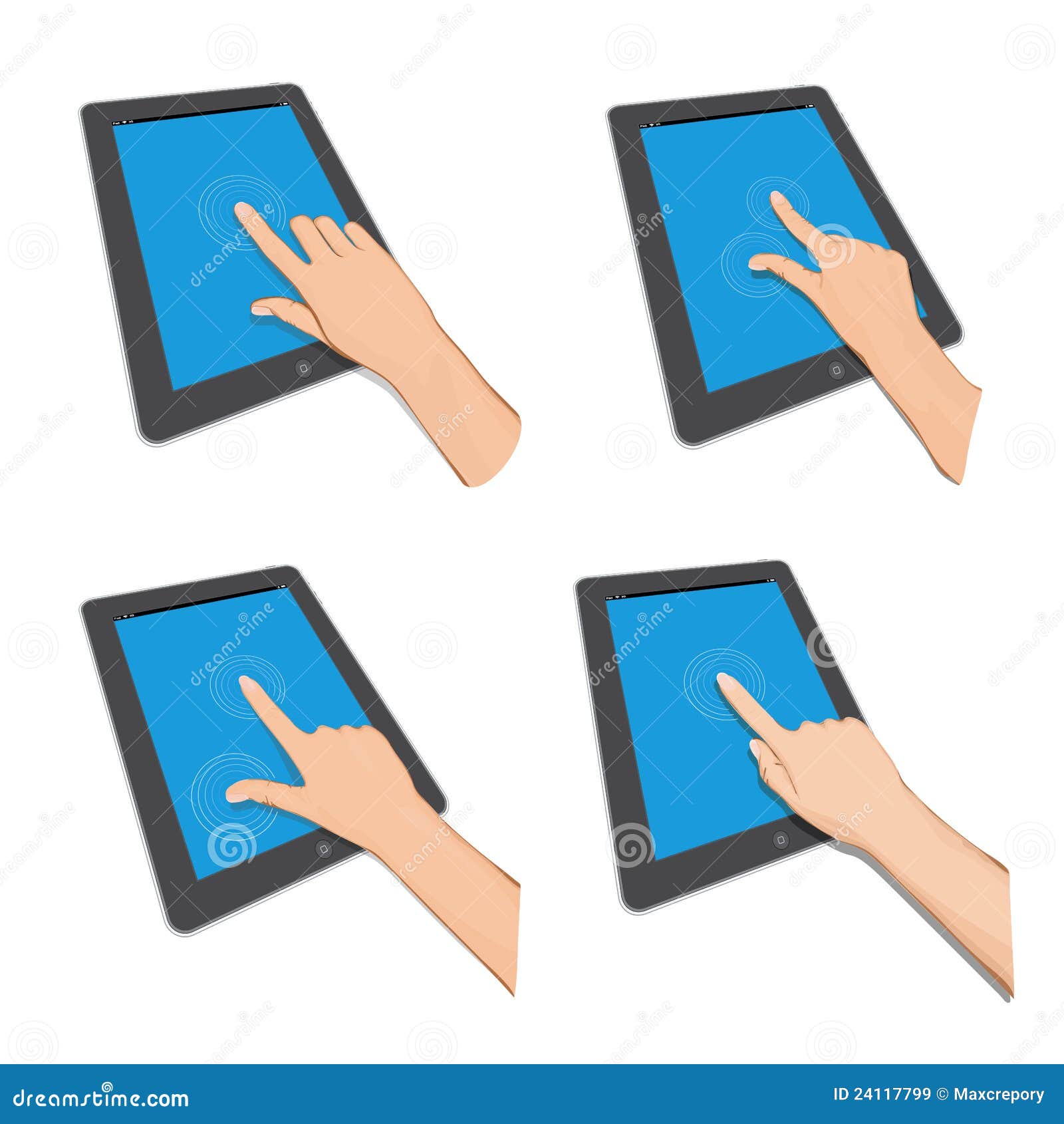 Ipad finger touch editorial stock image. Illustration of digitized ...