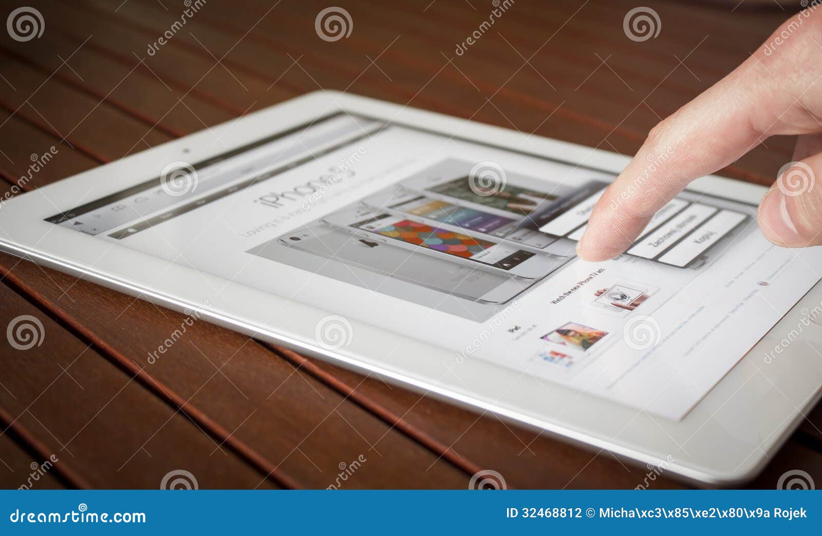 Ipad finger touch editorial photography. Image of facebook - 32468812