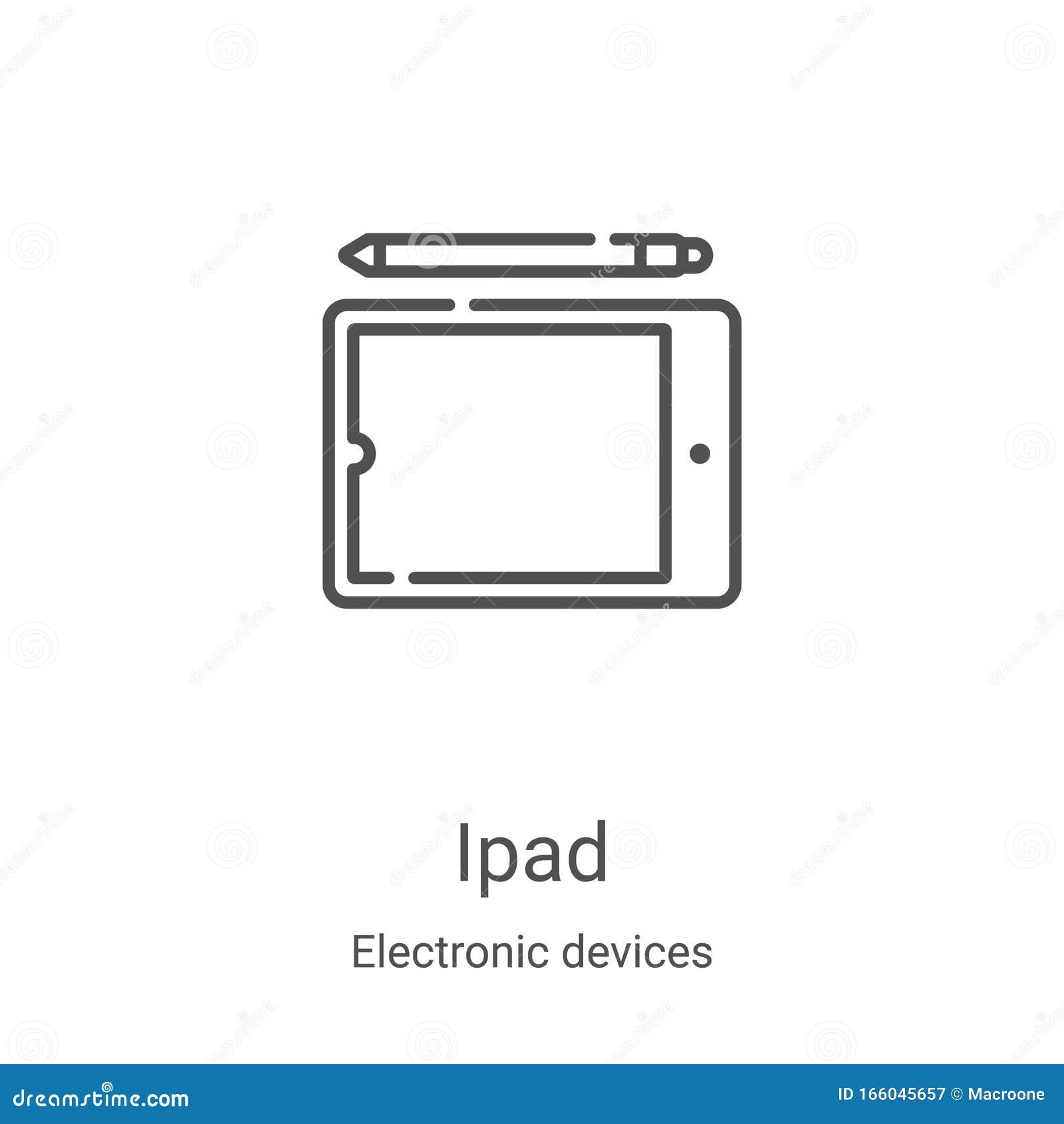 Ipad Icon Vector from Electronic Devices Collection. Thin Line Ipad ...