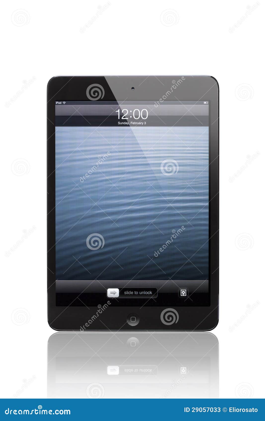 IPad Mini Black and Slate Whit Block Screen(Front Side) Editorial Stock ...